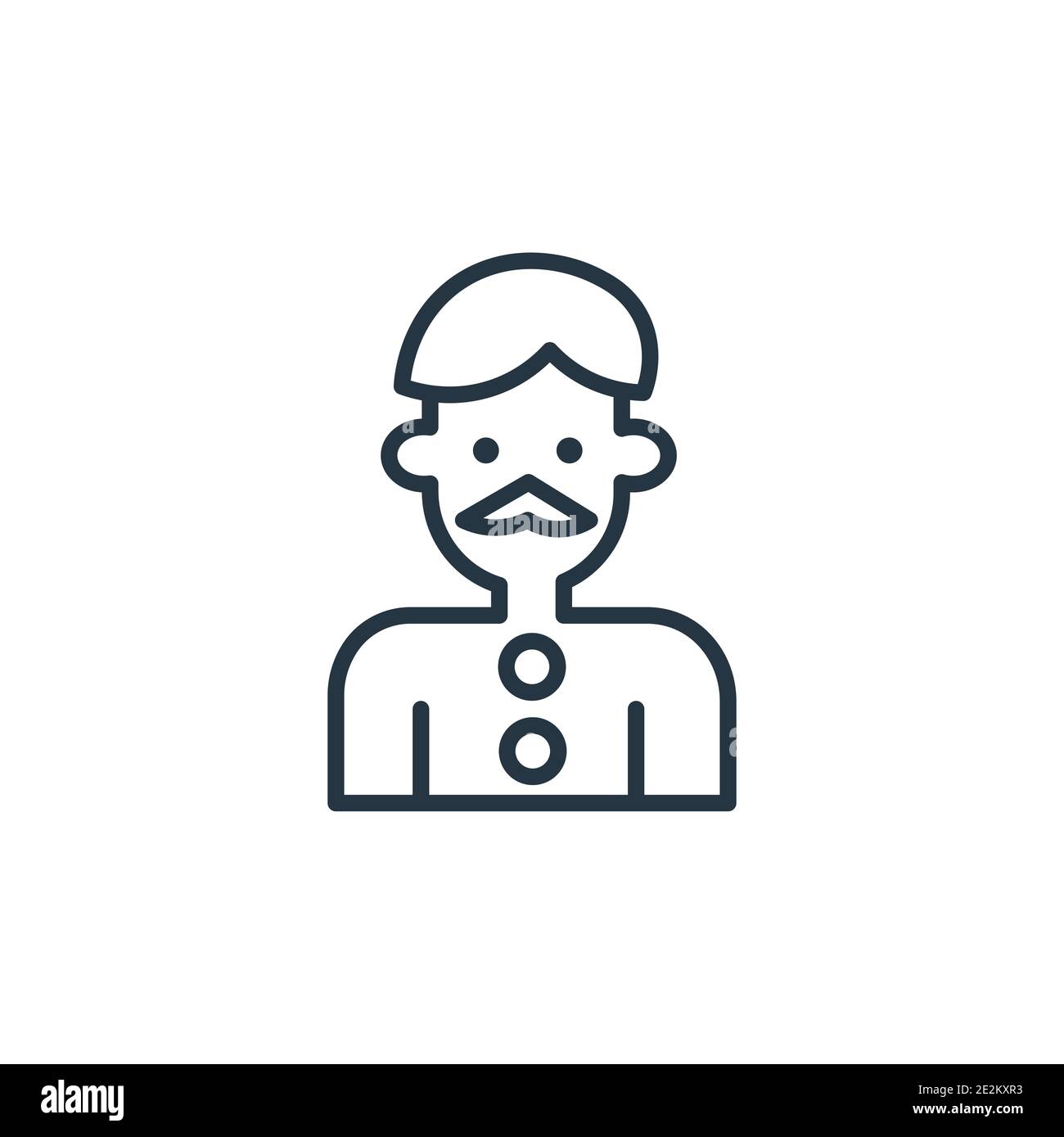 Father outline vector icon. Thin line black father icon, flat vector ...