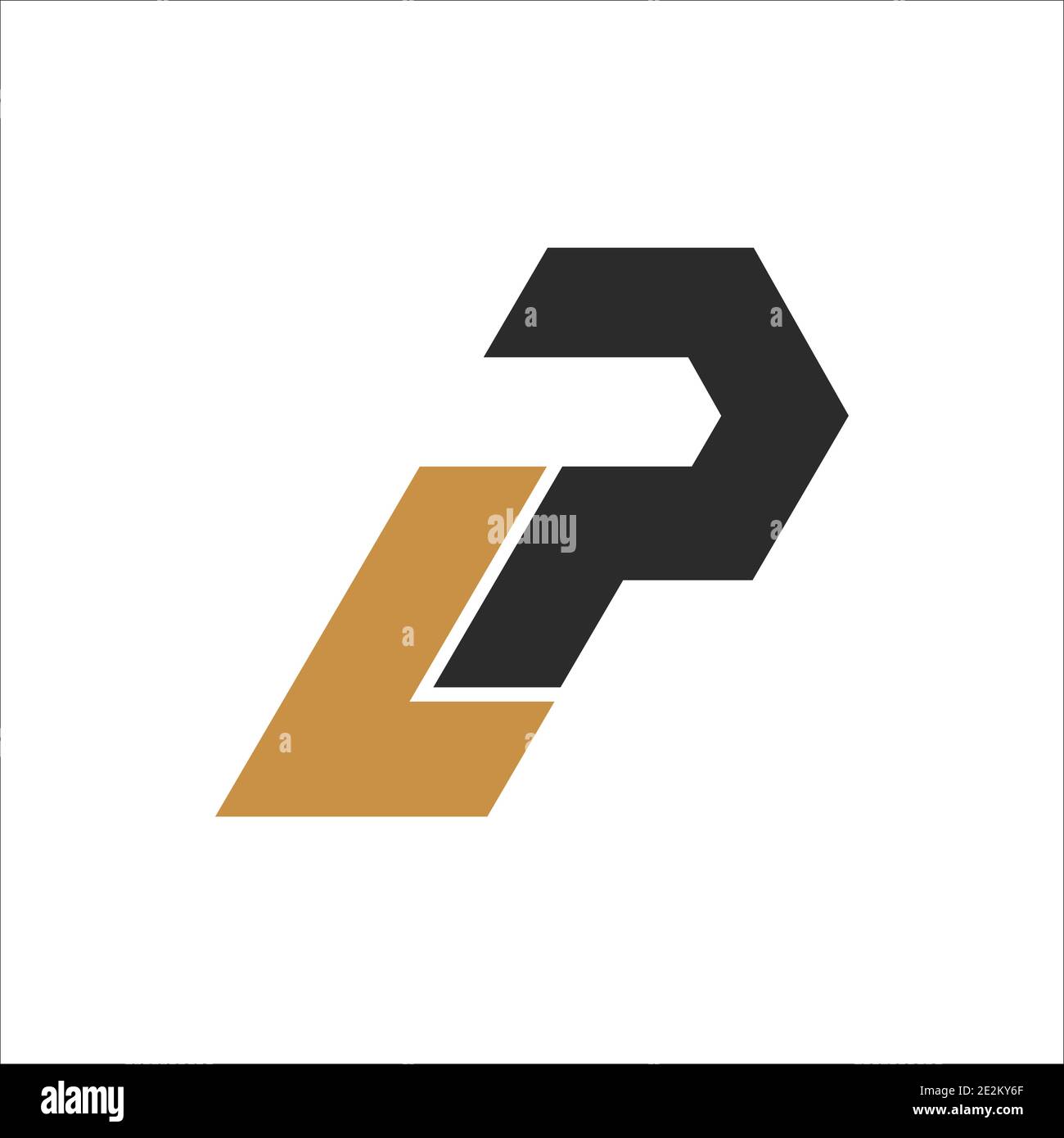 Initial lp letter logo with creative modern business typography vector ...