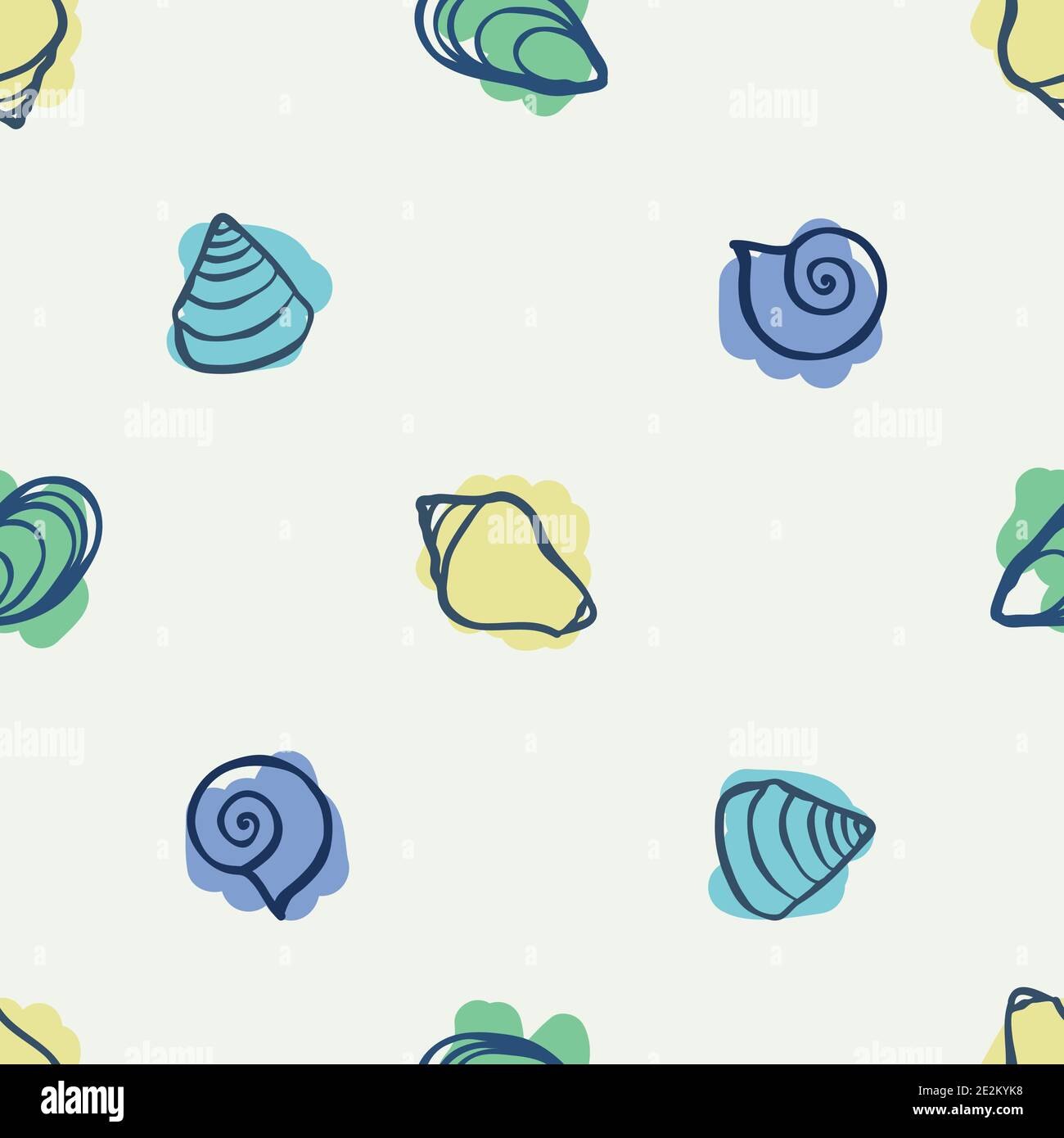 Various seashells - vector background Stock Vector Image & Art - Alamy