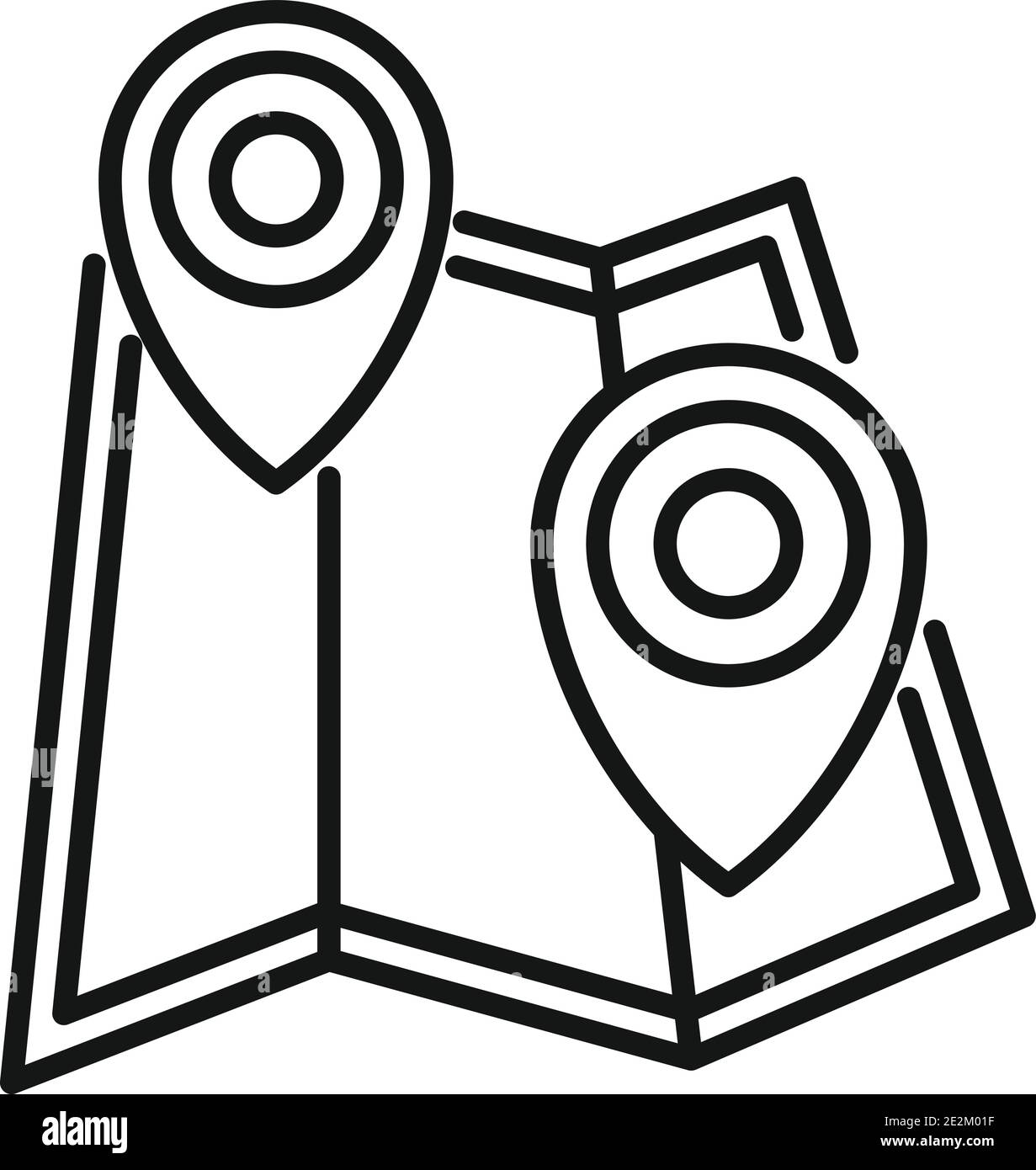 White line realtor icon isolated Cut Out Stock Images & Pictures - Alamy