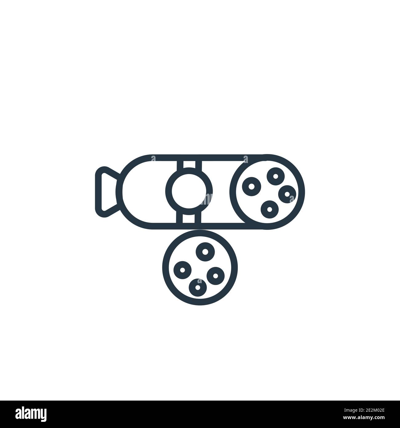 Salami outline vector icon. Thin line black salami icon, flat vector ...