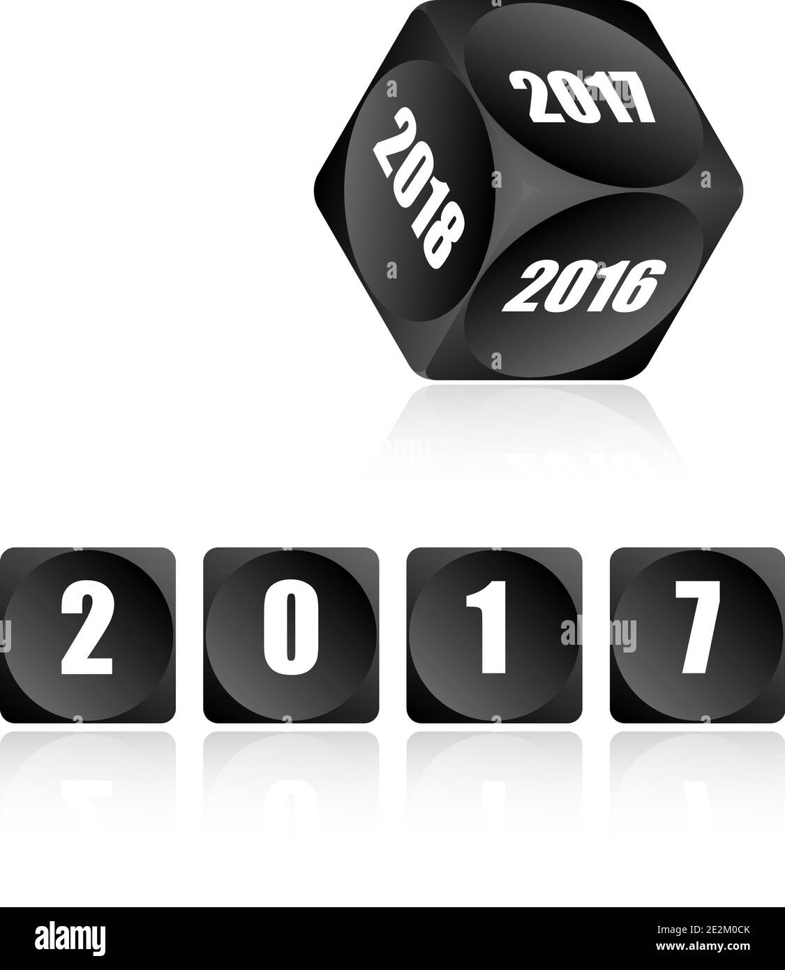 Three vector realistic black Black and White Stock Photos & Images - Alamy