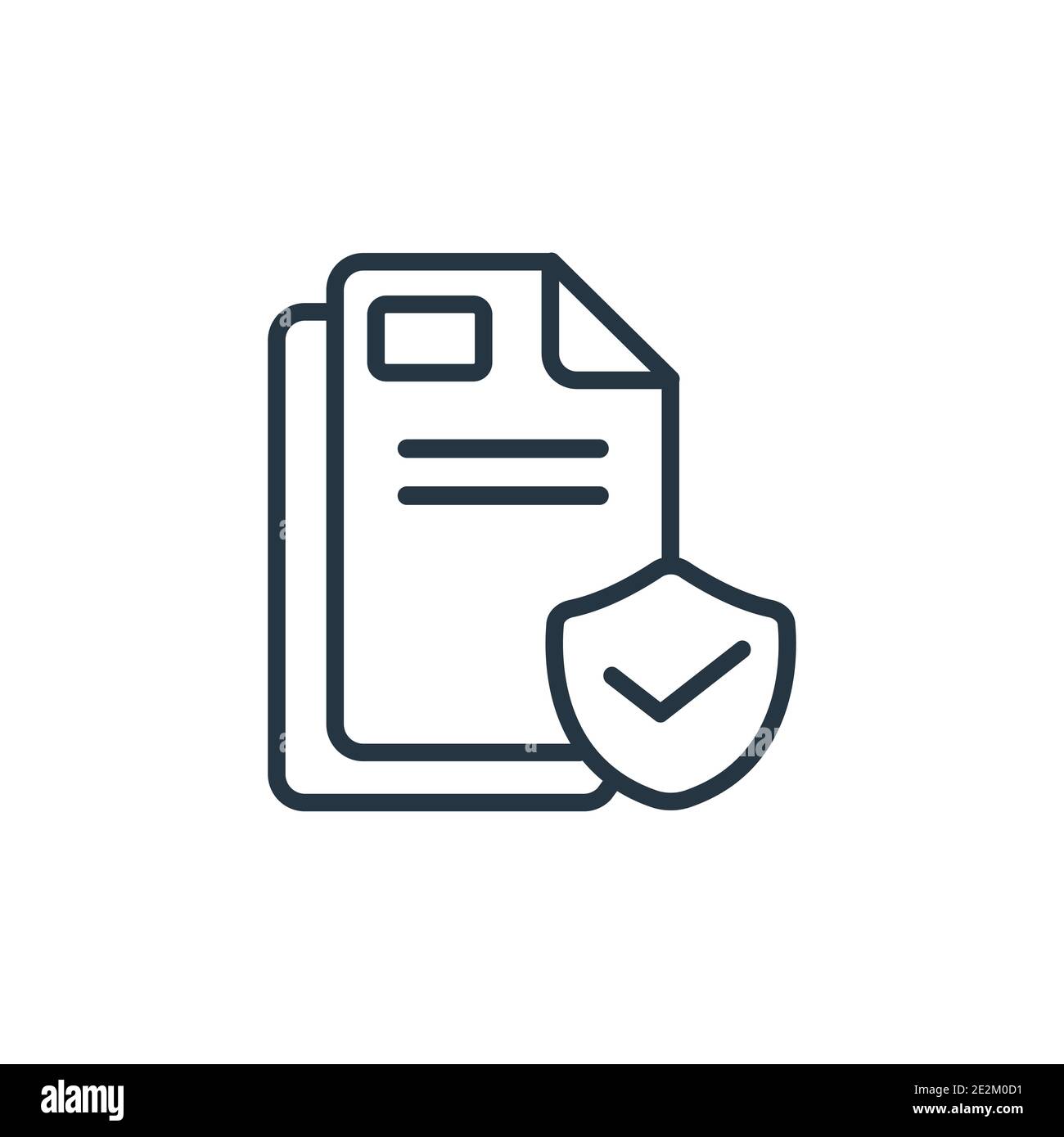 Consent outline vector icon. Thin line black consent icon, flat vector ...