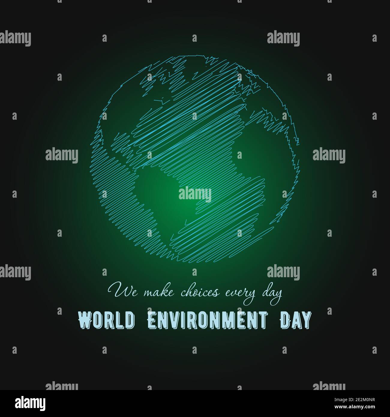 World environment day, earth globe on green background Stock Vector ...