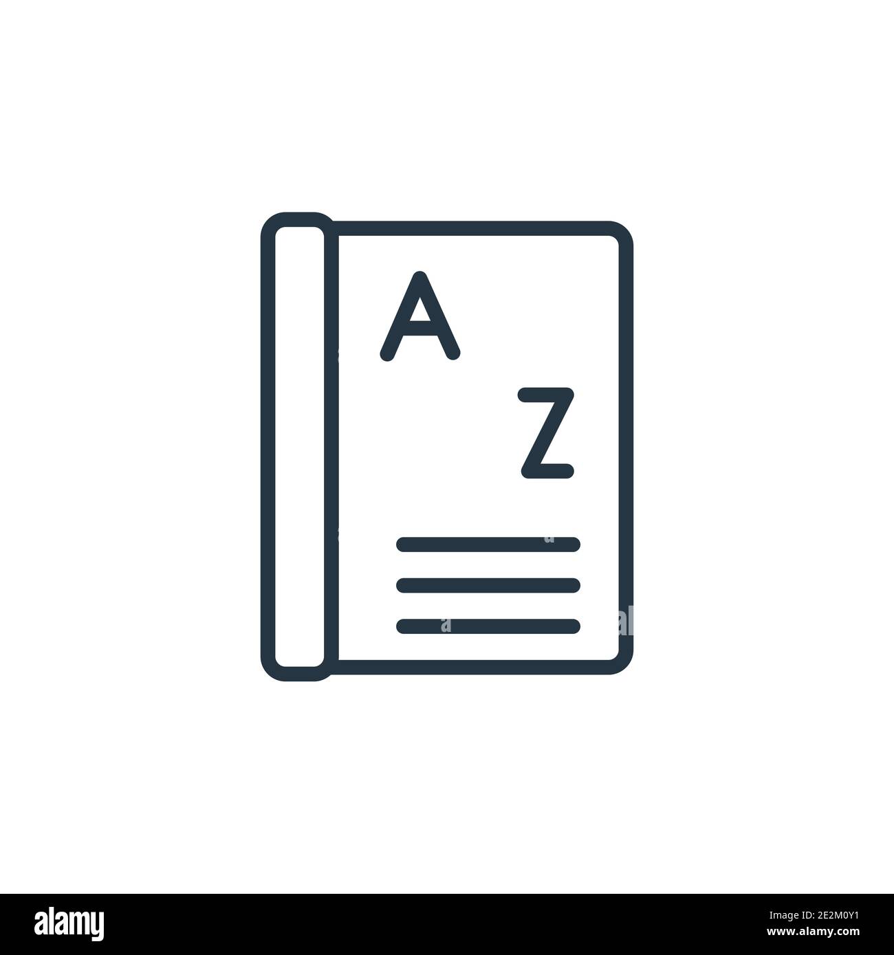 Dictionary outline vector icon. Thin line black dictionary icon, flat ... Dictionary outline vector icon. Thin line black dictionary icon, flat ...