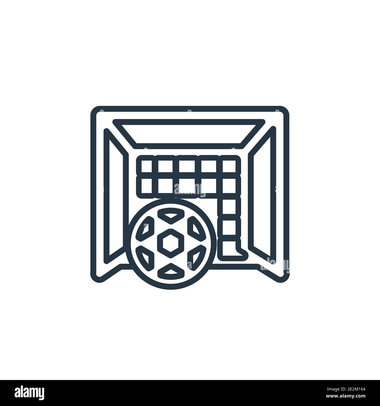 Soccer goal outline vector icon. Thin line black soccer goal icon, flat ...