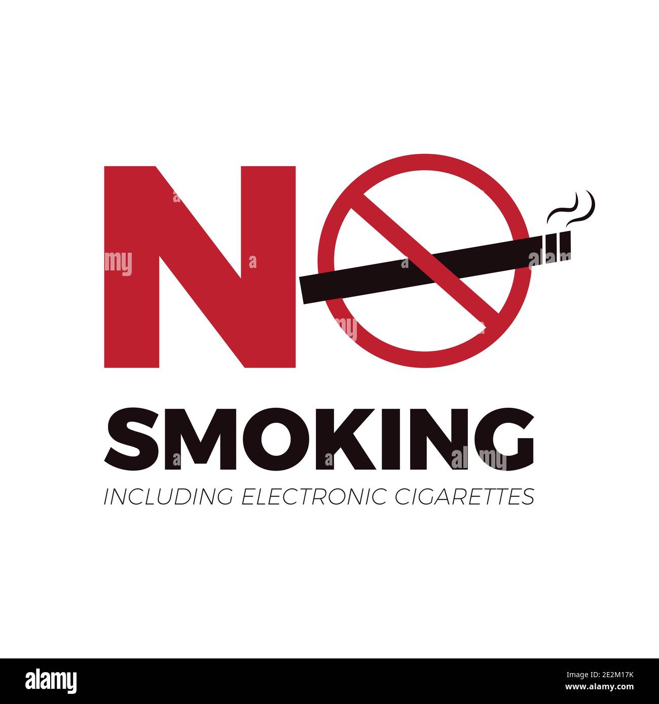 No smoking cigarette sign vector. Warning signs and symbols No Smoking ...