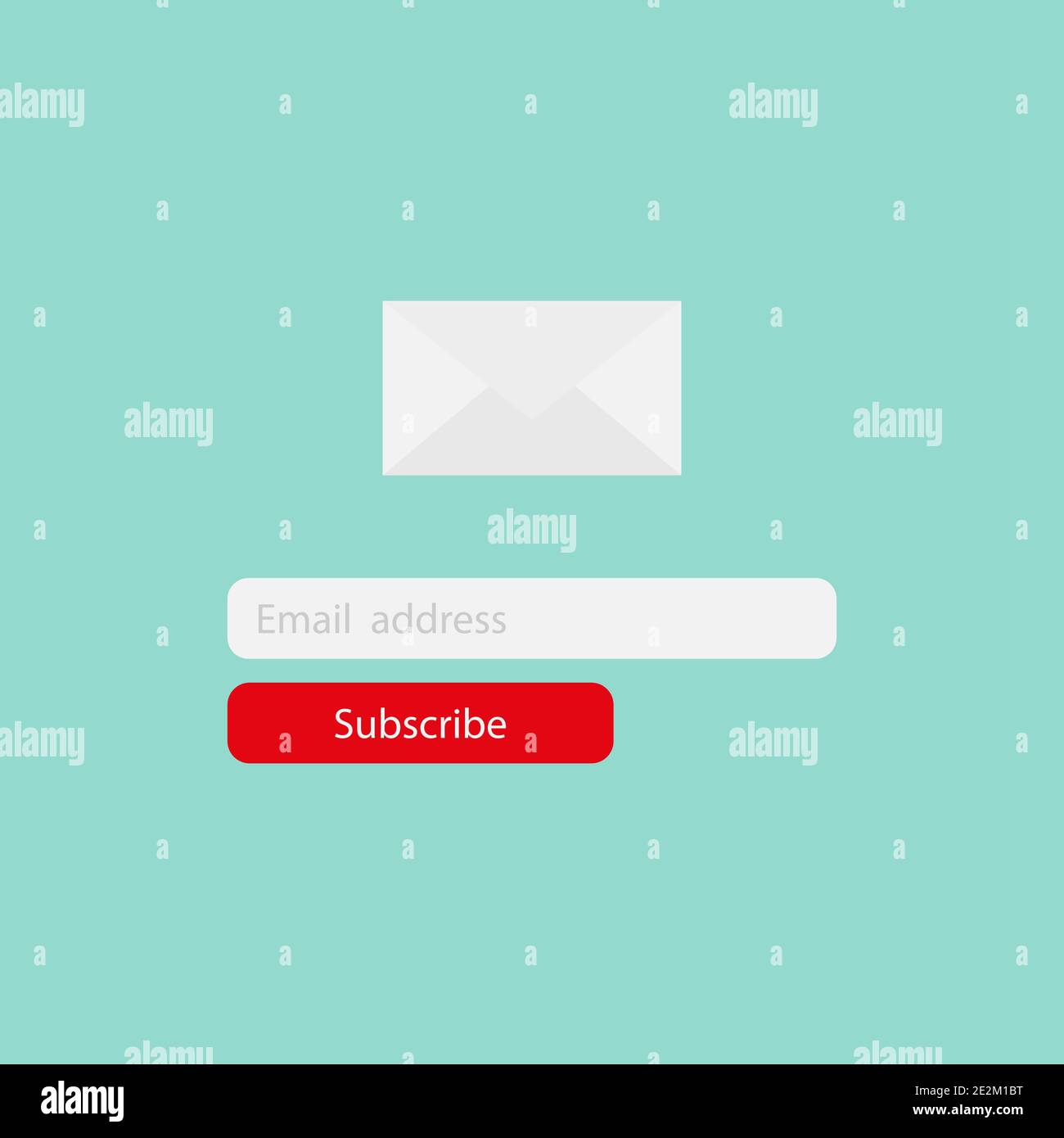 Email subscribe with envelope in flat style Stock Vector Image & Art ...