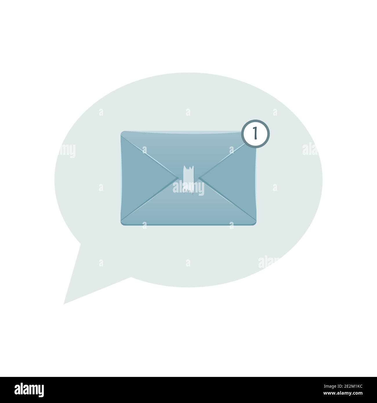 Vector illustration of the new email icon. Electronic communication ...
