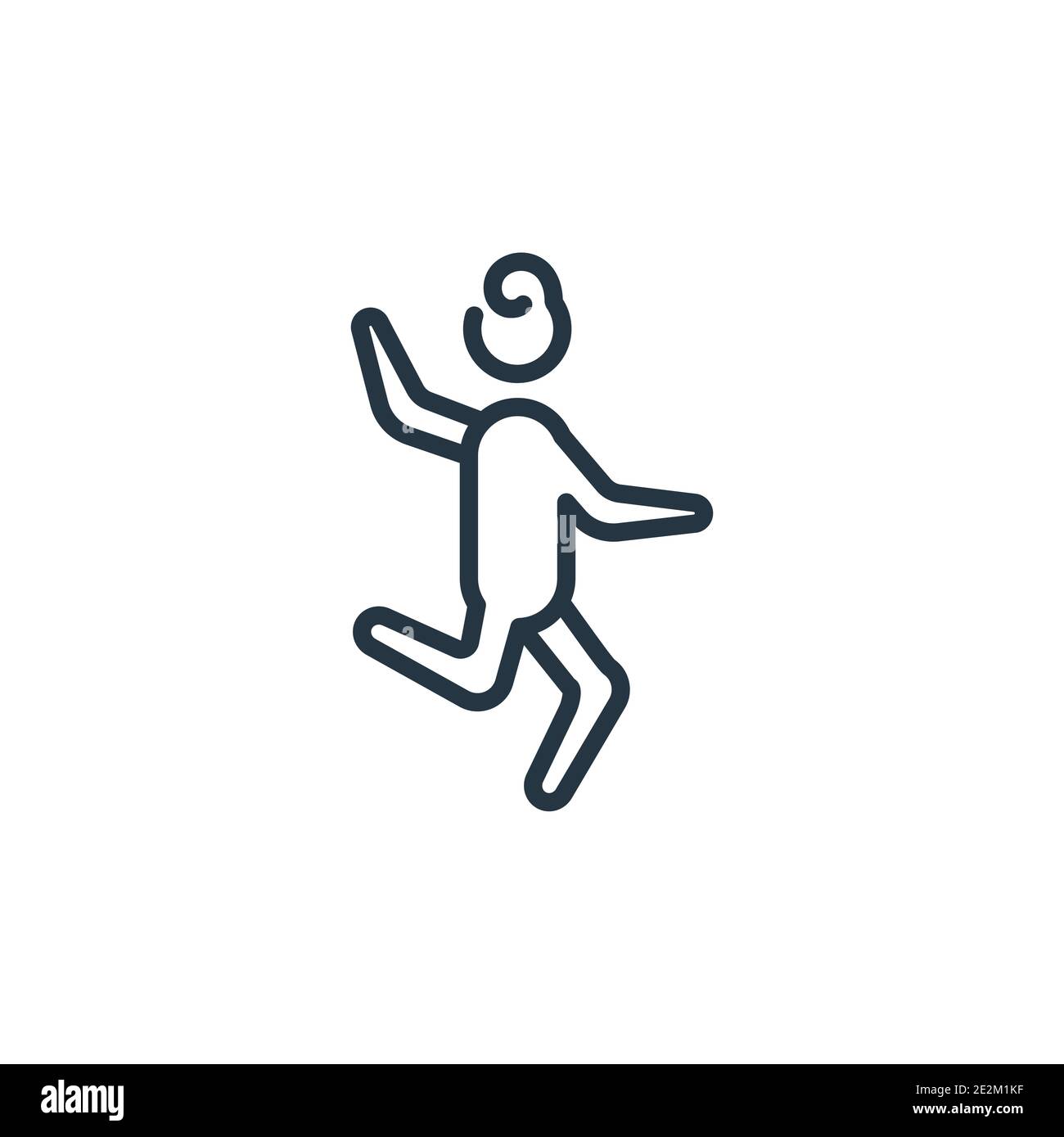 Crazy human outline vector icon. Thin line black crazy human icon, flat ...