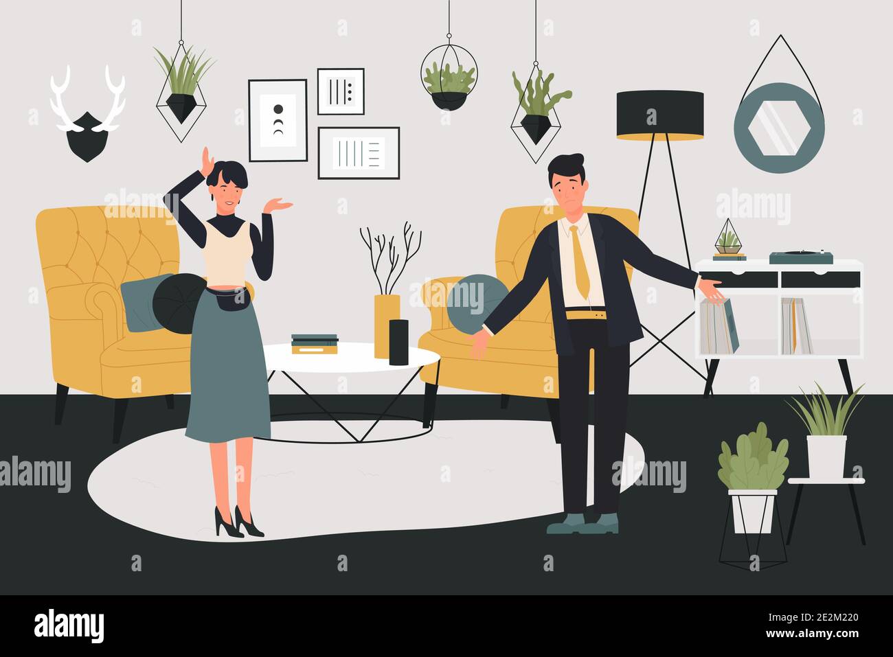 Couple people communication relationship vector illustration. Cartoon ...