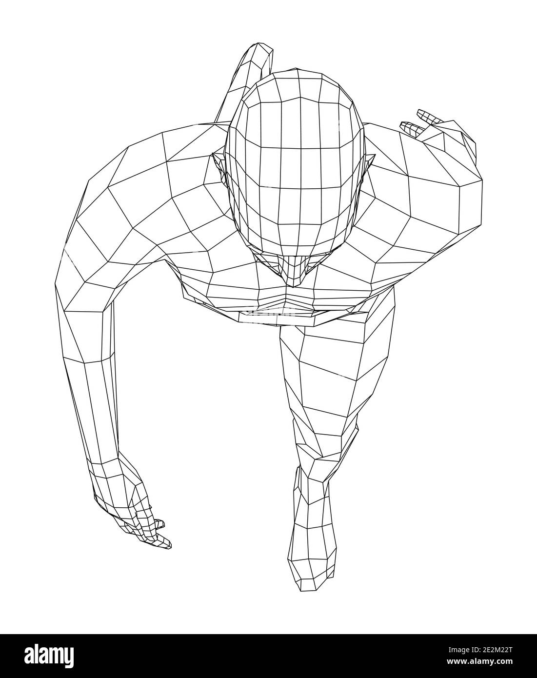 Wireframe walking man. Vector Stock Vector Image & Art - Alamy