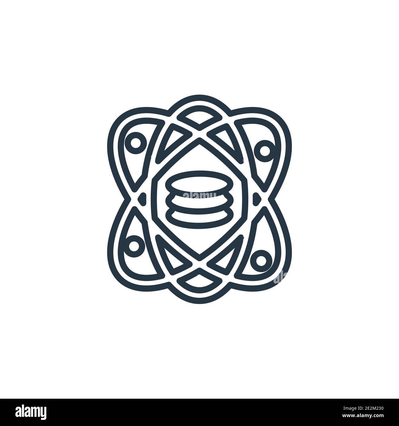 Data science outline vector icon. Thin line black data science icon ...