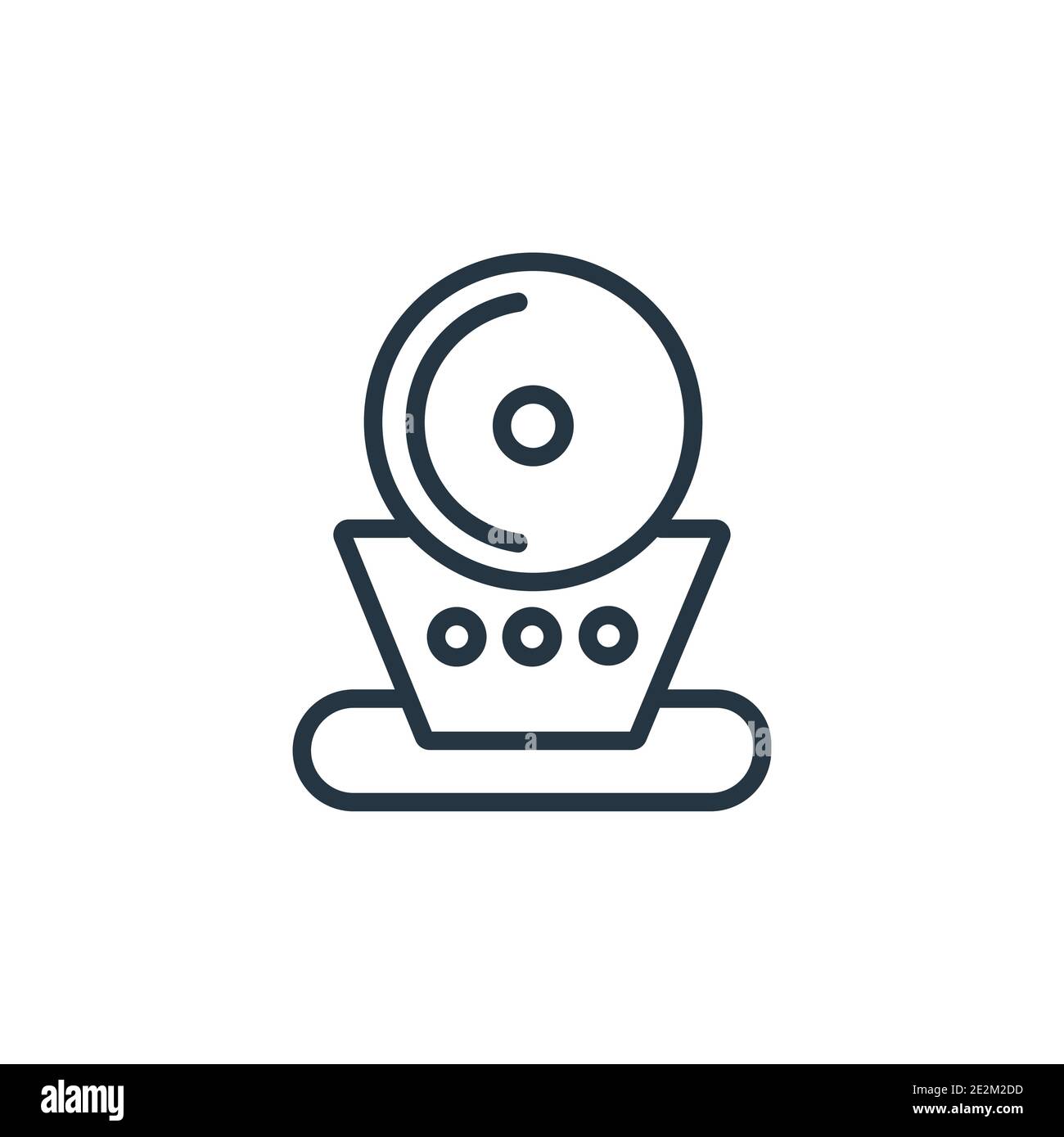 Compact disc outline vector icon. Thin line black compact disc icon ...