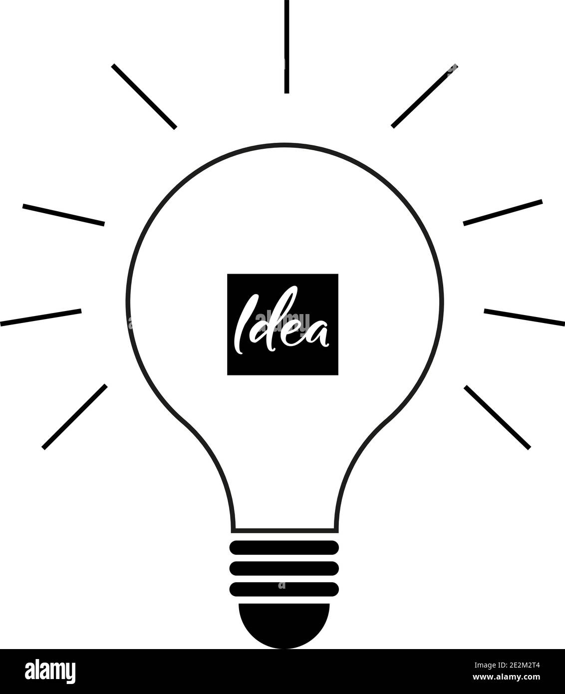 Lightbulb icon in flat Cut Out Stock Images & Pictures - Alamy