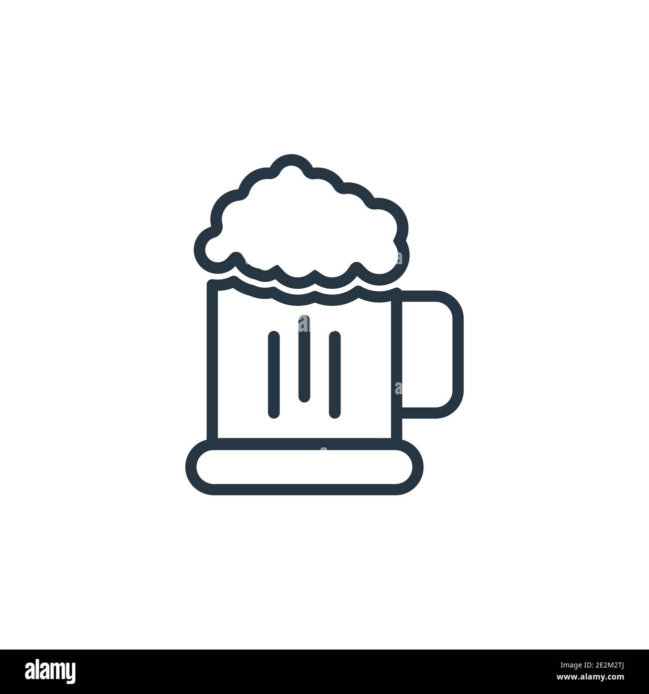 Beer can outline vector icon. Thin line black beer can icon, flat ...