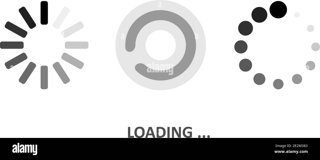 White flat loading icon on hi-res stock photography and images - Alamy