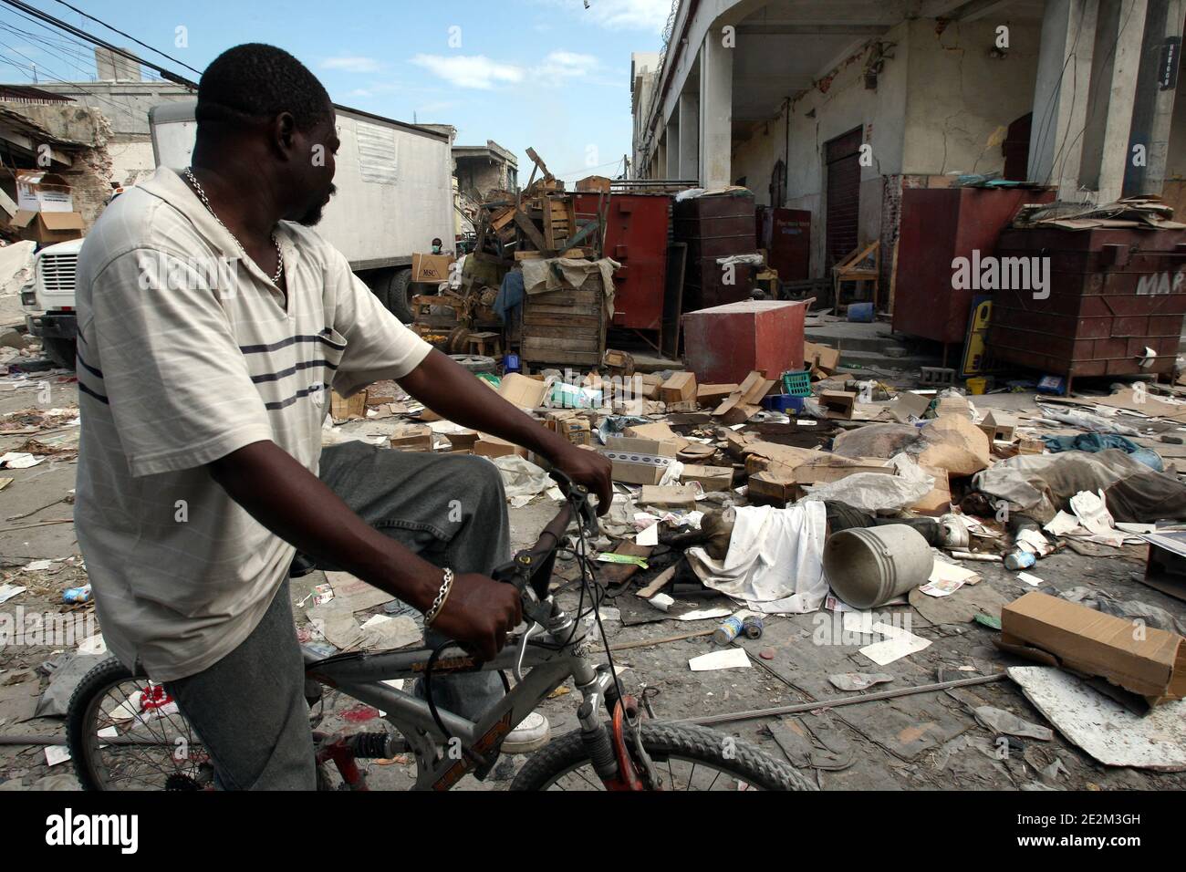 Port-au-Prince, Haiti, January 19, 2010. Picture showing the aftermath ...