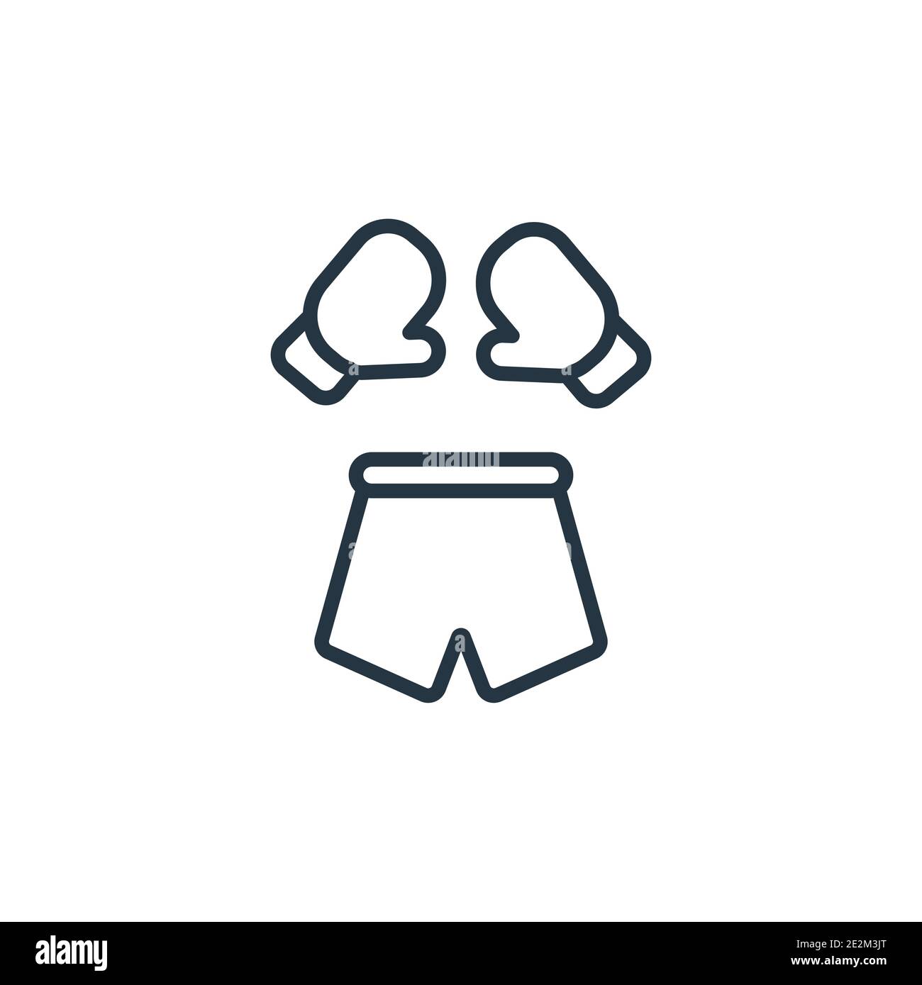 Boxing ring outline vector icon. Thin line black boxing ring icon, flat ...