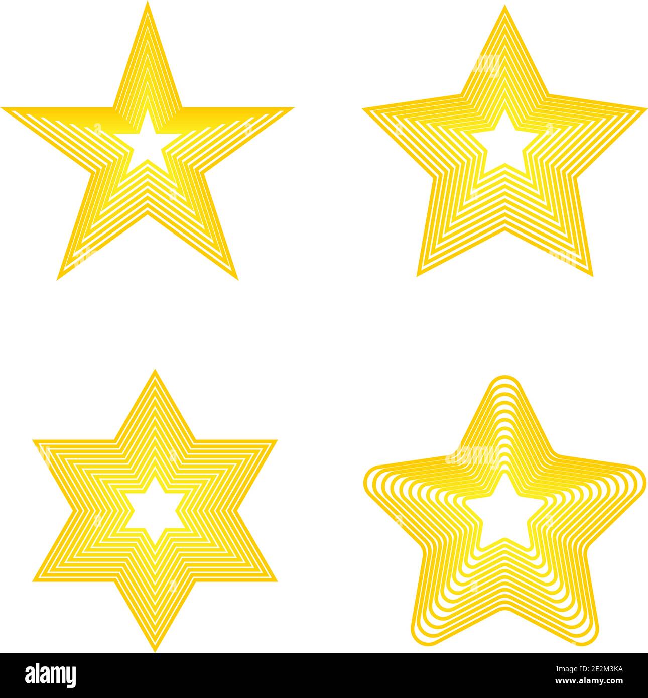 Set Star icon, Golden star on blank background Stock Vector Image & Art ...