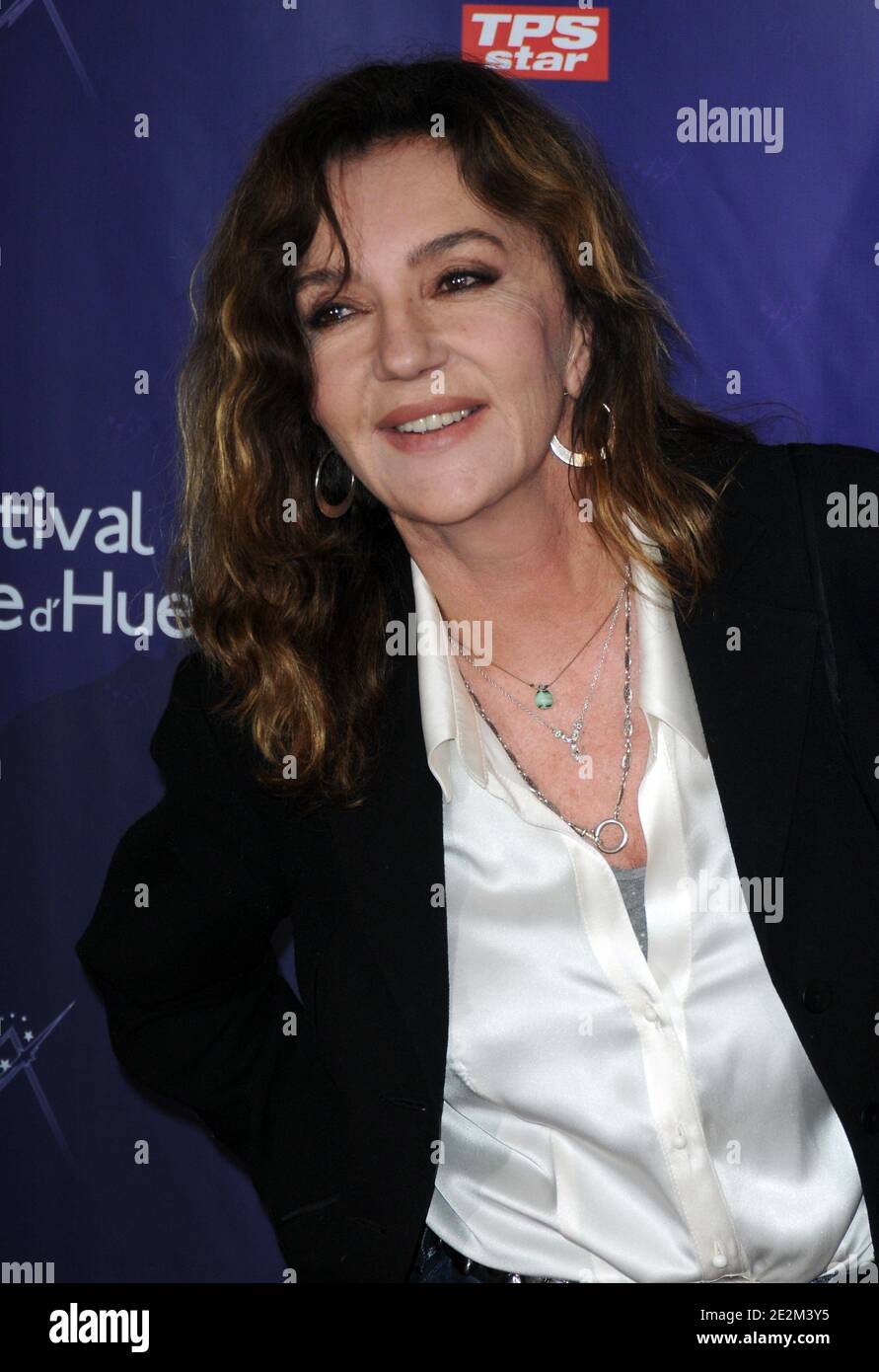 Caroline Cellier poses during the 13th Alpe d'Huez Comedy Film Festival ...