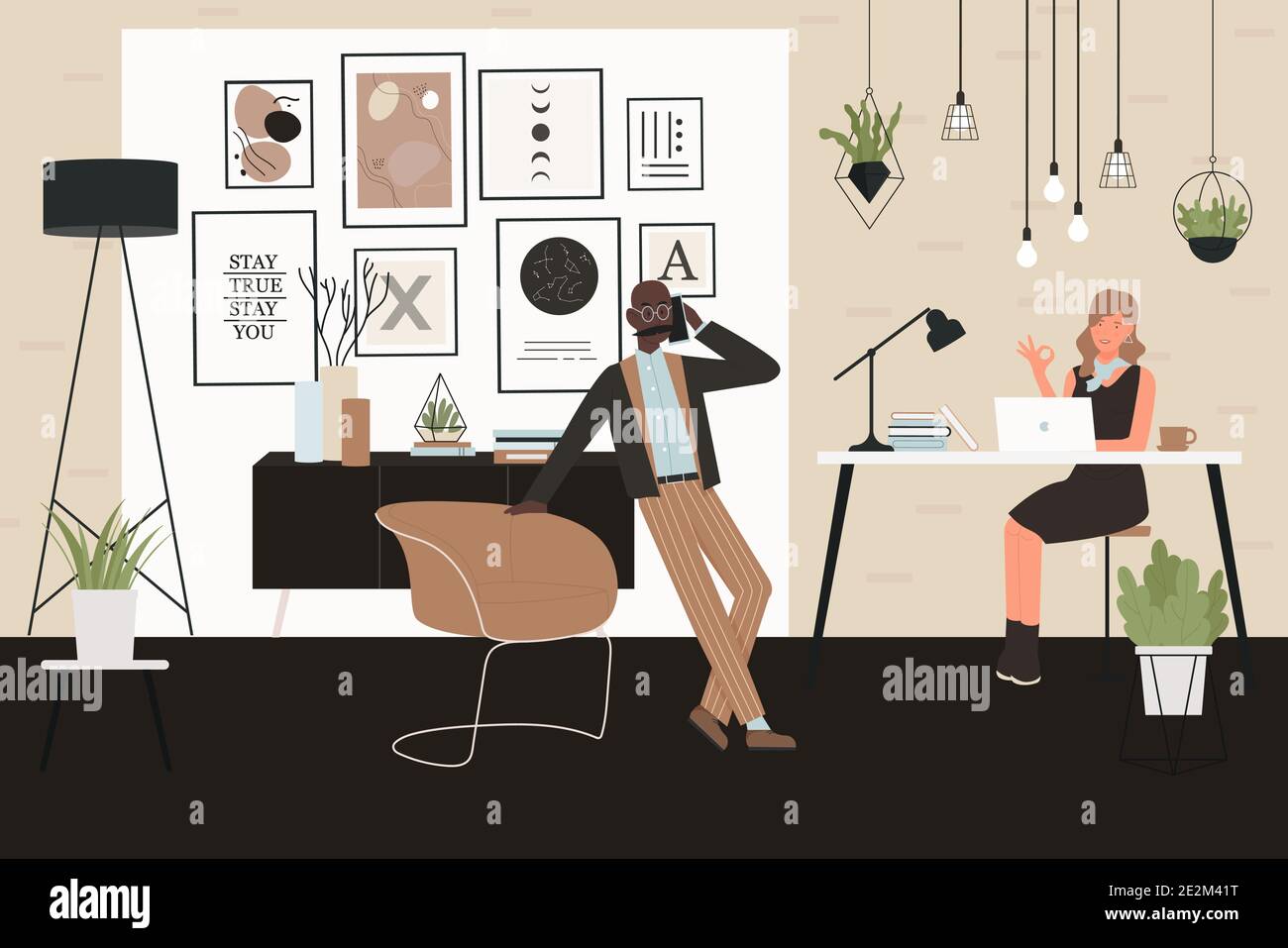 Business laptop showing company Stock Vector Images - Alamy