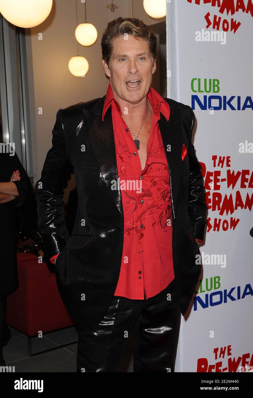 "David Hasselhoff attends ""The Pee Wee Herman Show"" opening night at ...
