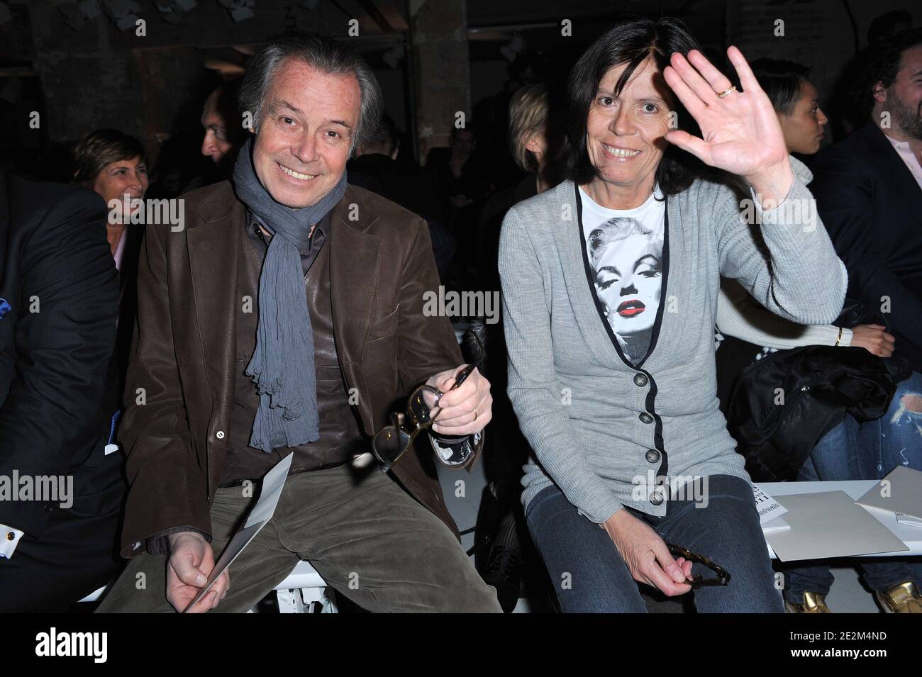 Michel Leeb and his wife attend Smalto Men's fashion fall winter 2010 ...