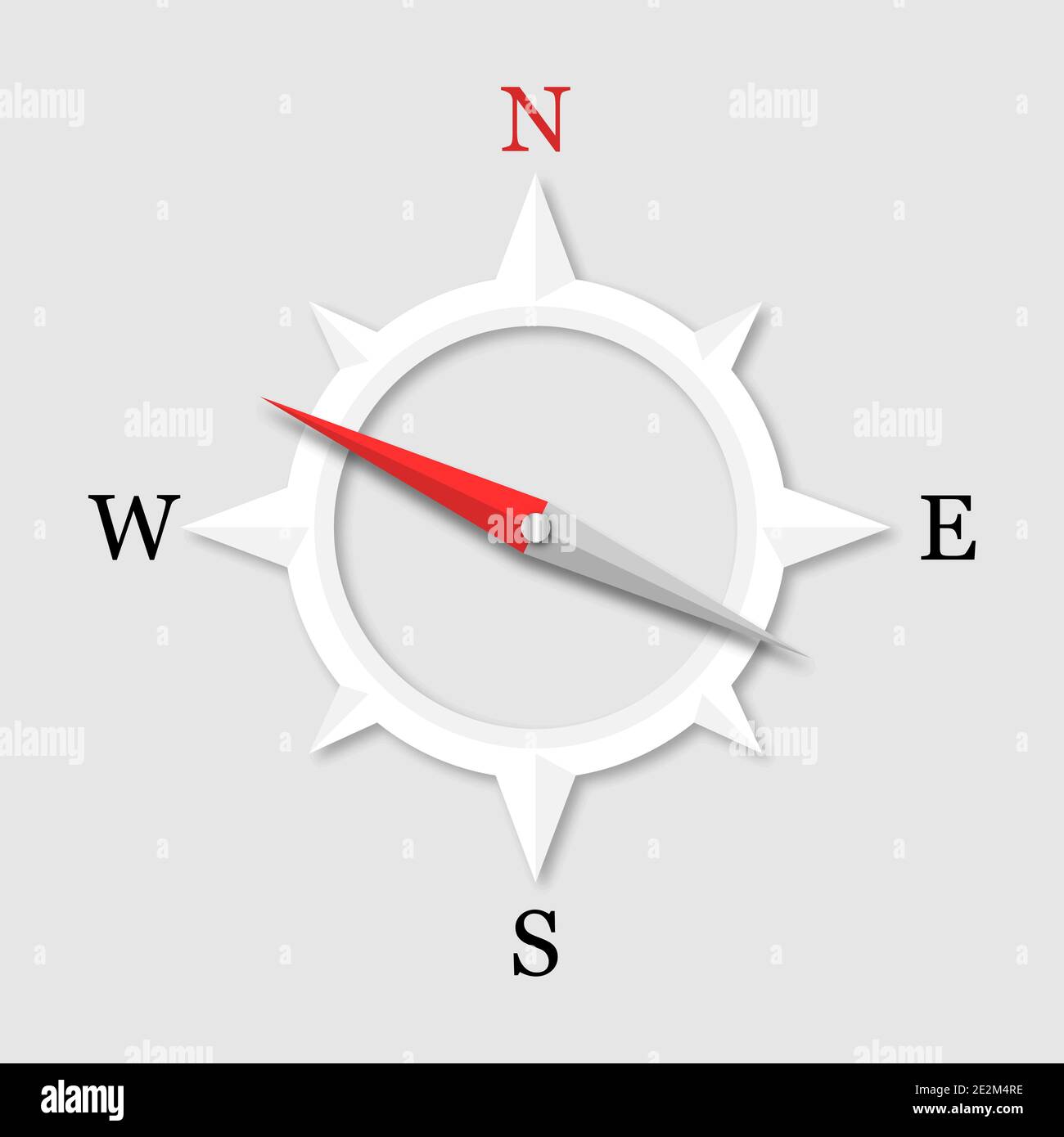 Orienteering compass white background Stock Vector Images - Alamy