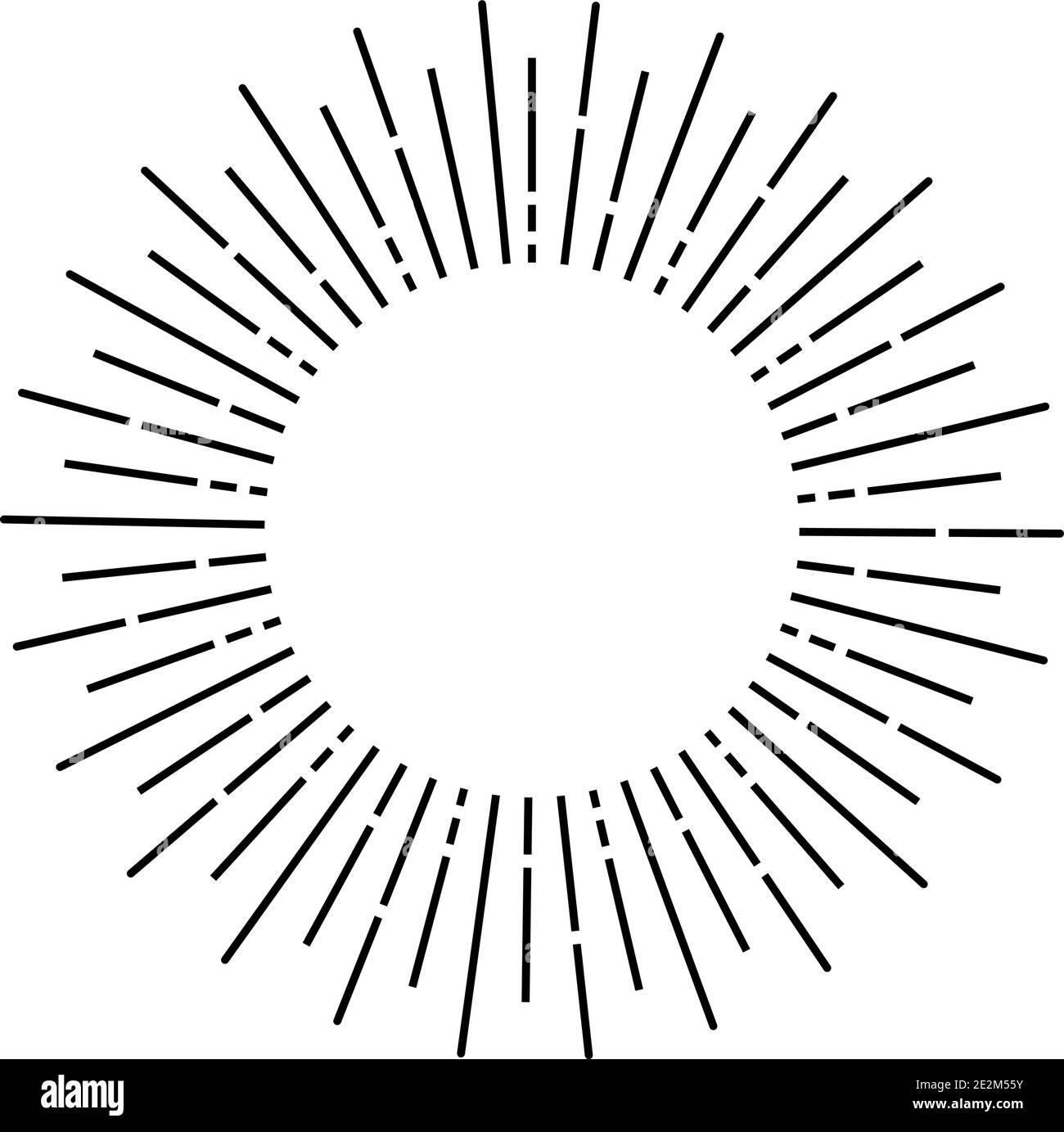 Linear sun rays painted in vintage style Stock Vector Image & Art - Alamy