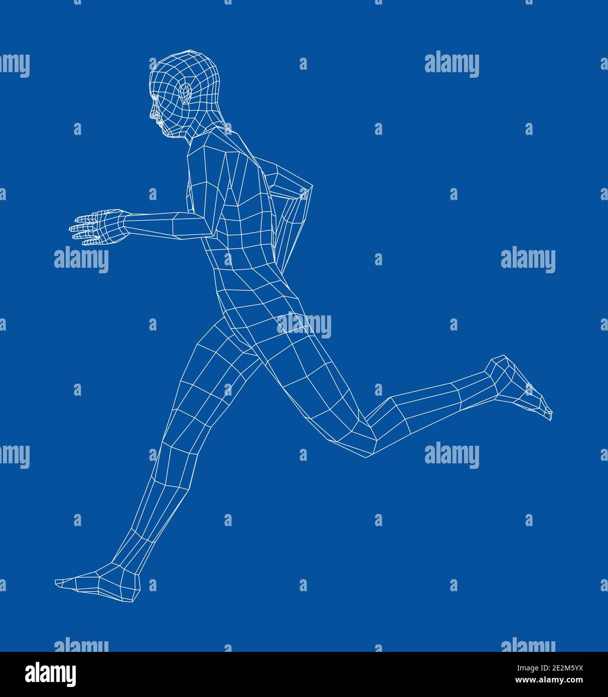 Wireframe running man. Vector Stock Vector Image & Art - Alamy