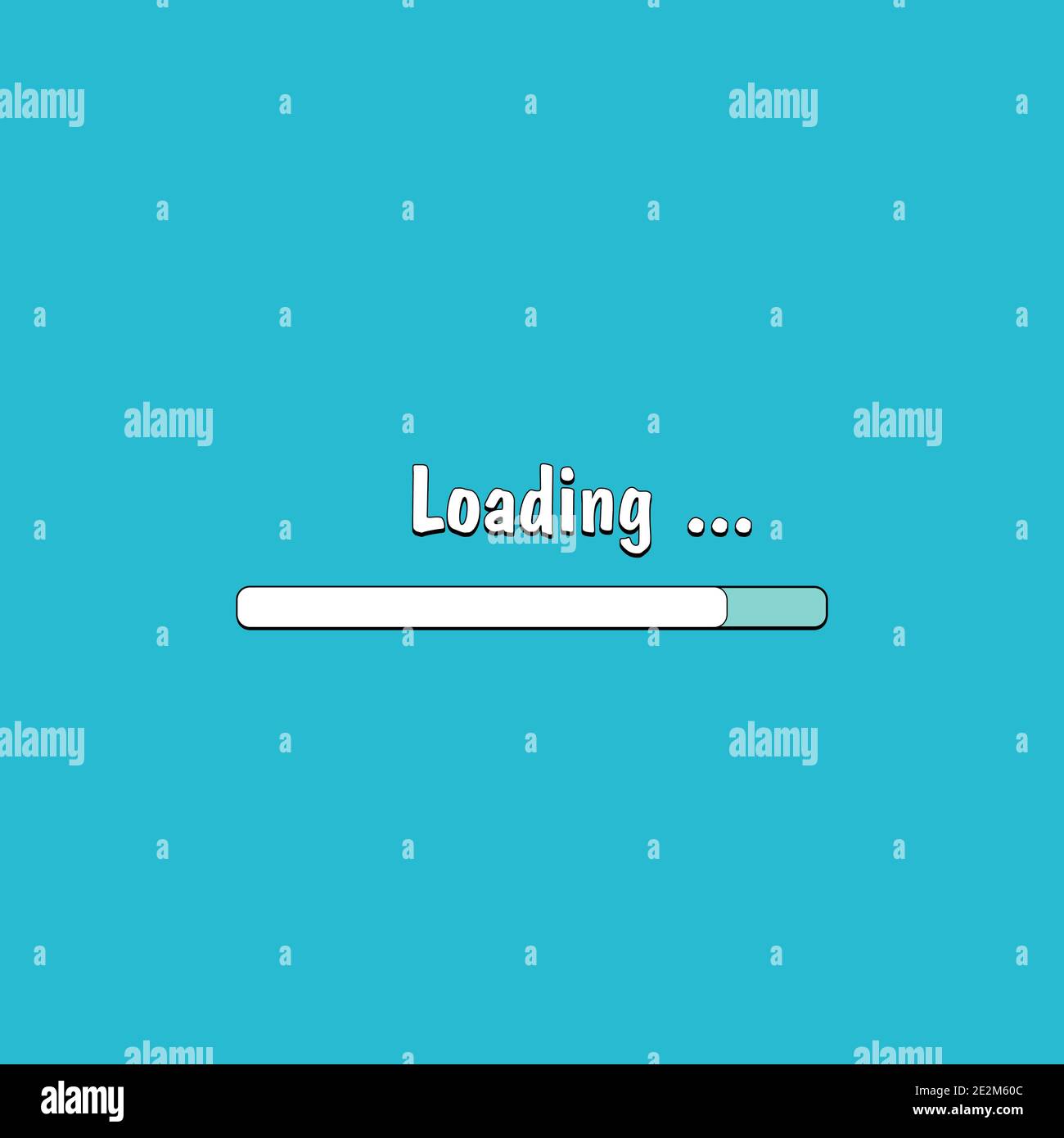 Loading icons in flat style. Blue background Stock Vector Image & Art ...