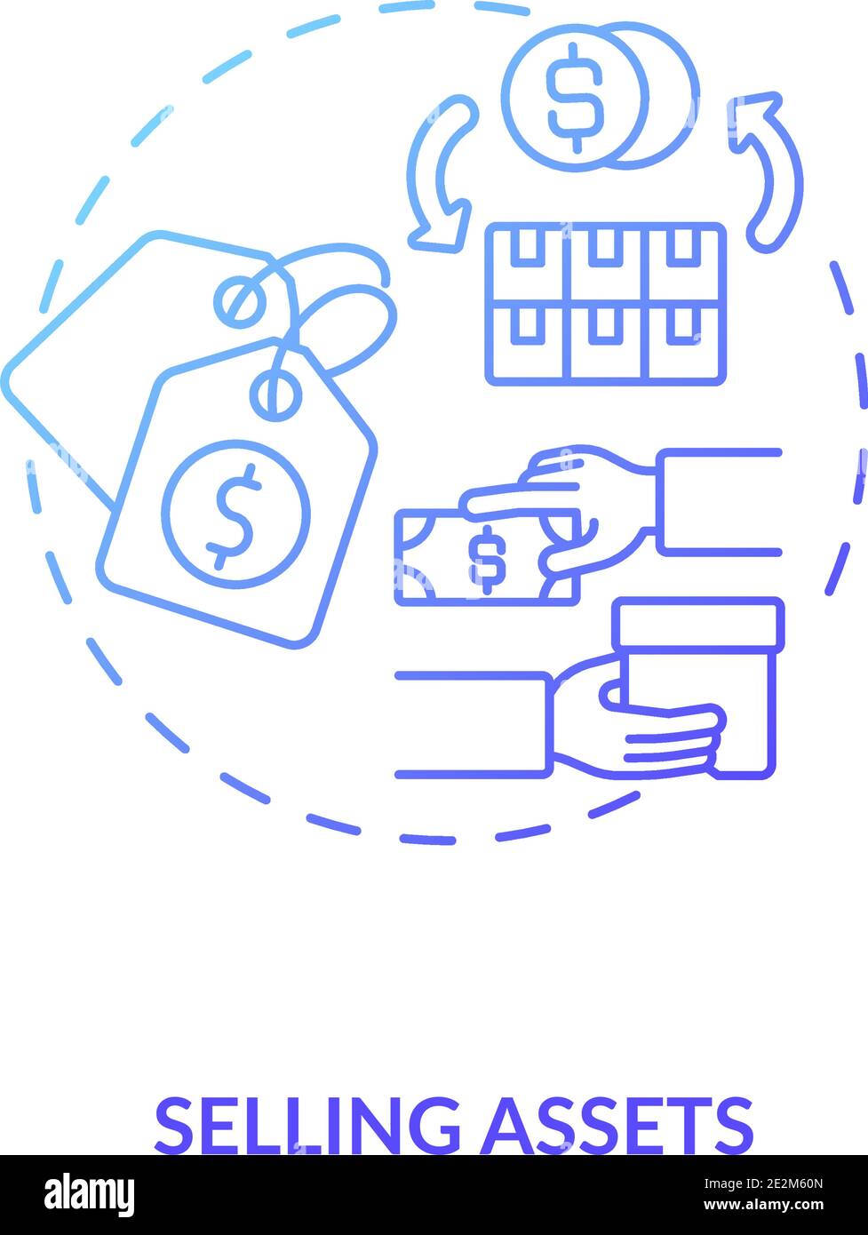 Selling assets concept icon Stock Vector Image & Art - Alamy