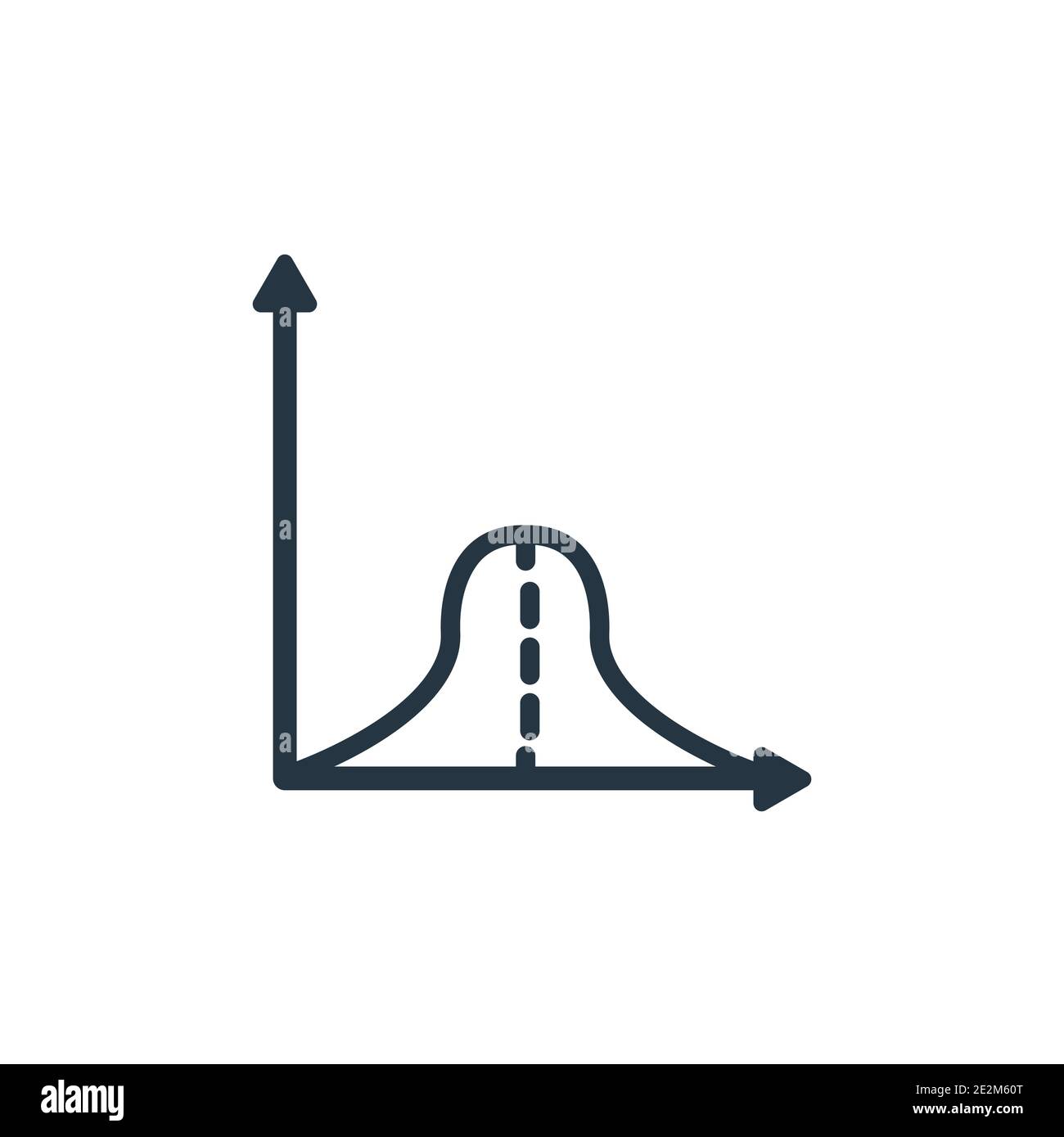 Gaussian Function Outline Vector Icon Thin Line Black Gaussian Function Icon Flat Vector