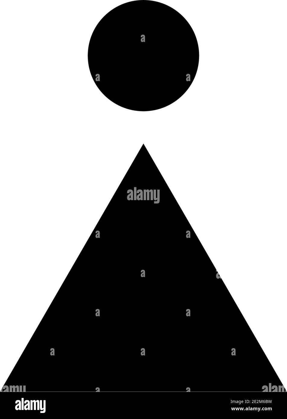 Woman triangle icon. Female sign for restroom. Girl WC pictogram for ...