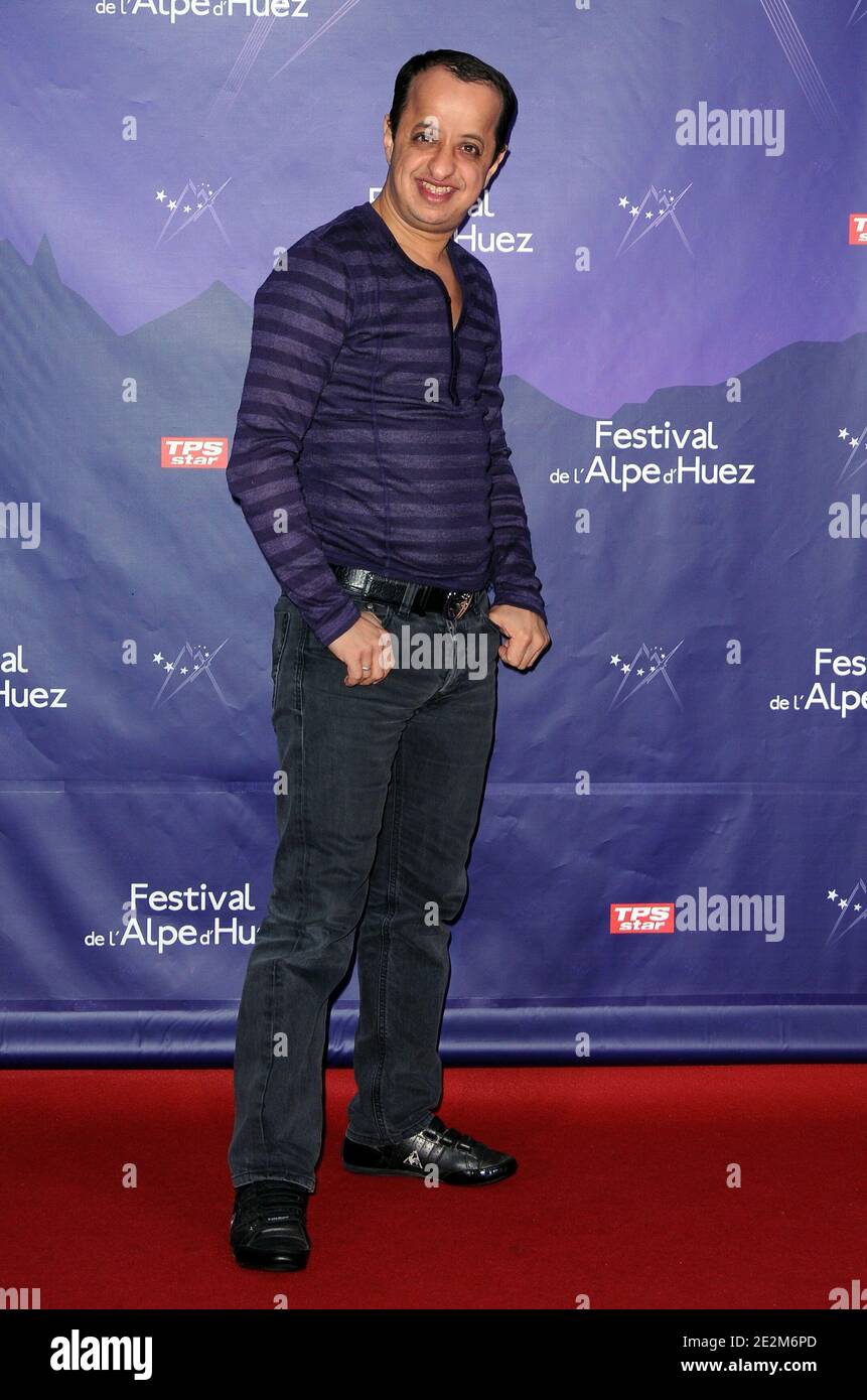 Bouder poses during the 13th 'Alpe d'Huez comedy Film Festival, in Alpe ...