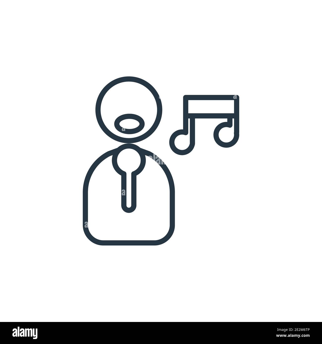 Soprano outline vector icon. Thin line black soprano icon, flat vector ...