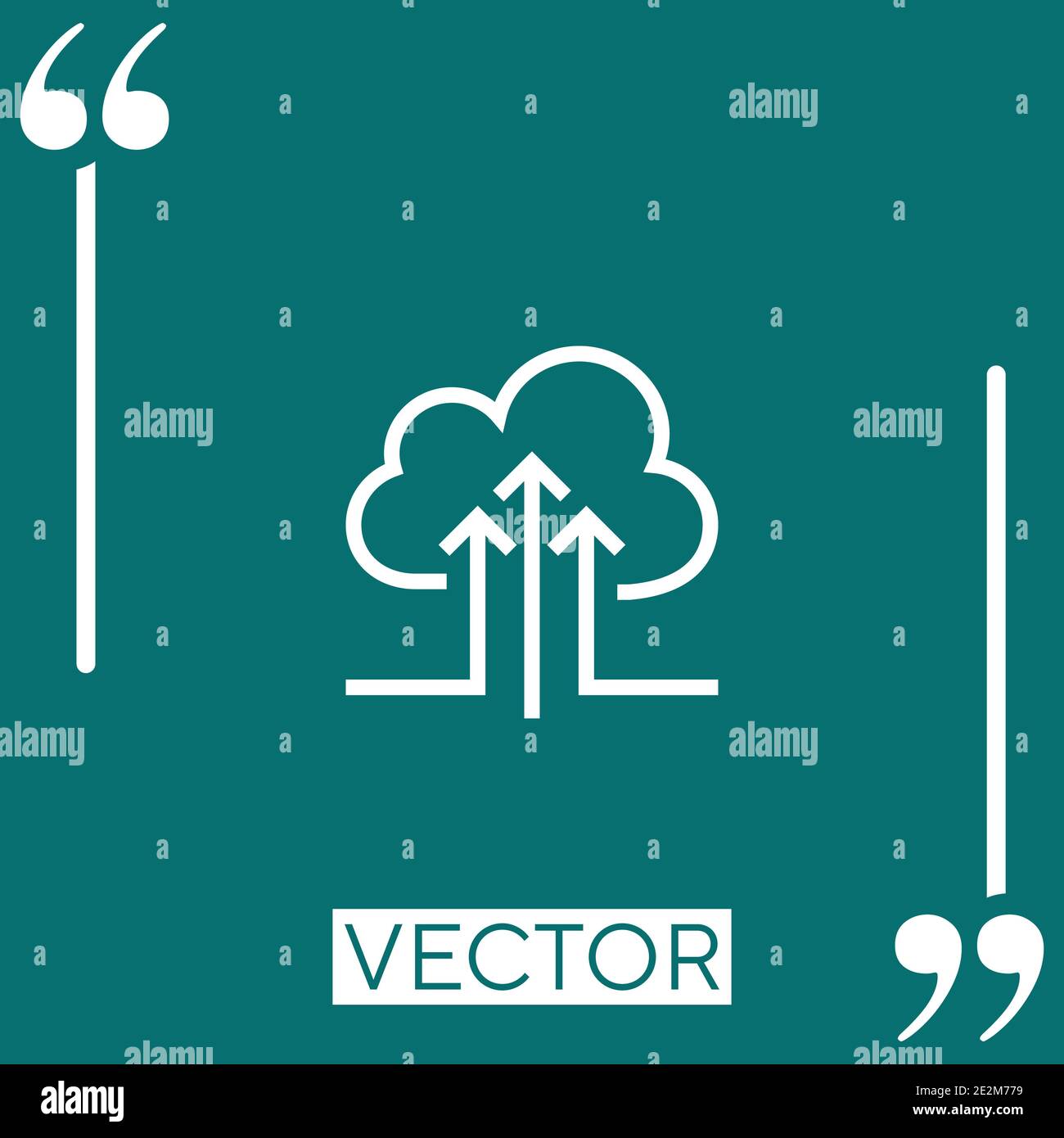 cloud computing vector icon Linear icon. Editable stroke line Stock ...