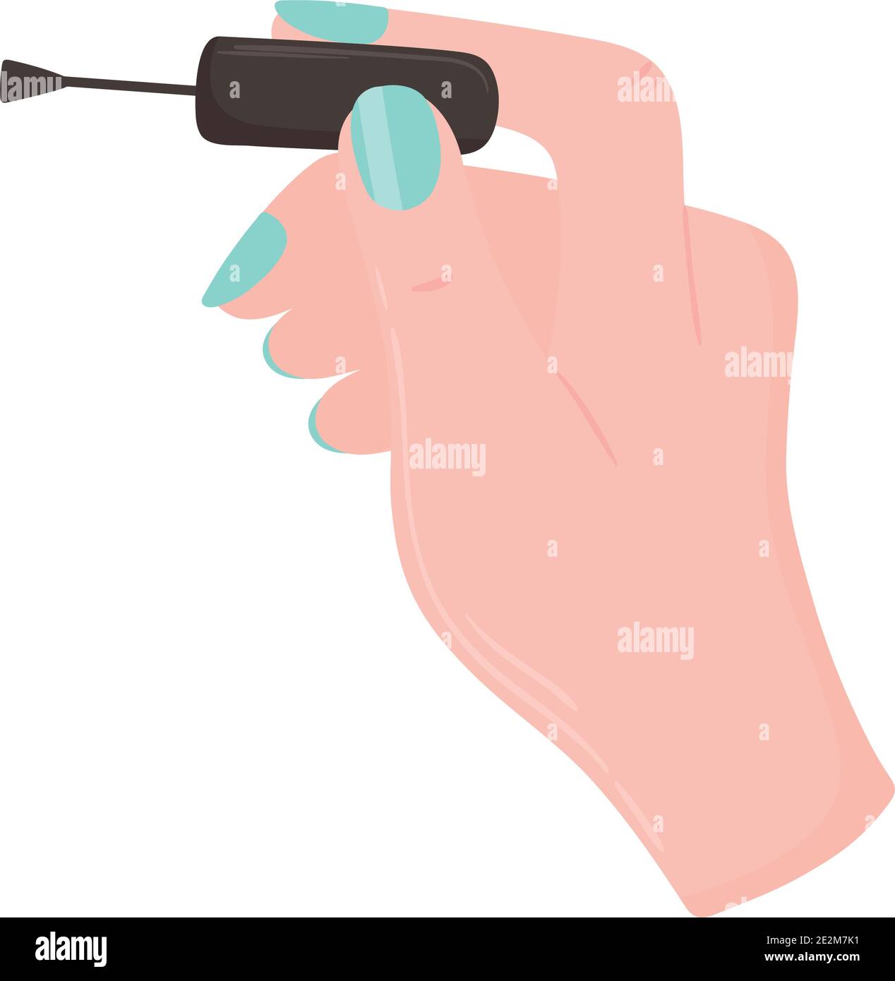 Hand red nail polish holding Cut Out Stock Images & Pictures - Alamy