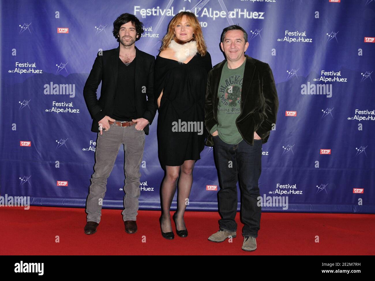 Romain Duris, Pascal Chaumeil, and Julie Ferrier pose during the ...