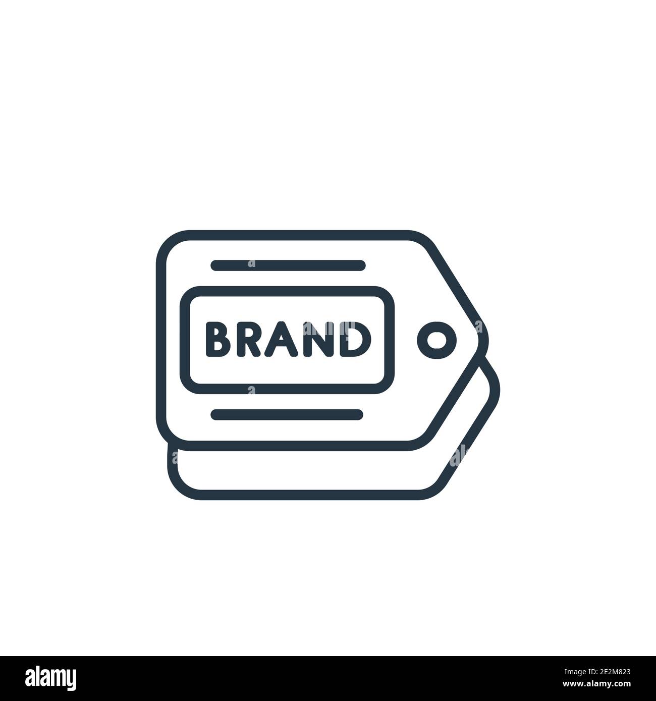 Brand outline vector icon. Thin line black brand icon, flat vector ...