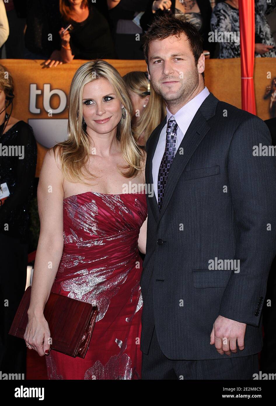 Bonnie Somerville and guest at the 16th Screen Actor Guild Awards, held ...