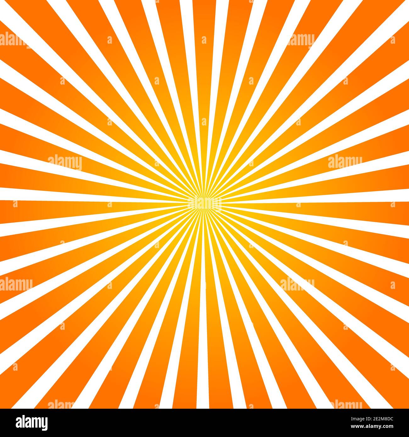 Sun rays. Sun rays in flat design. Orange background. Spiral. Eps10 ...