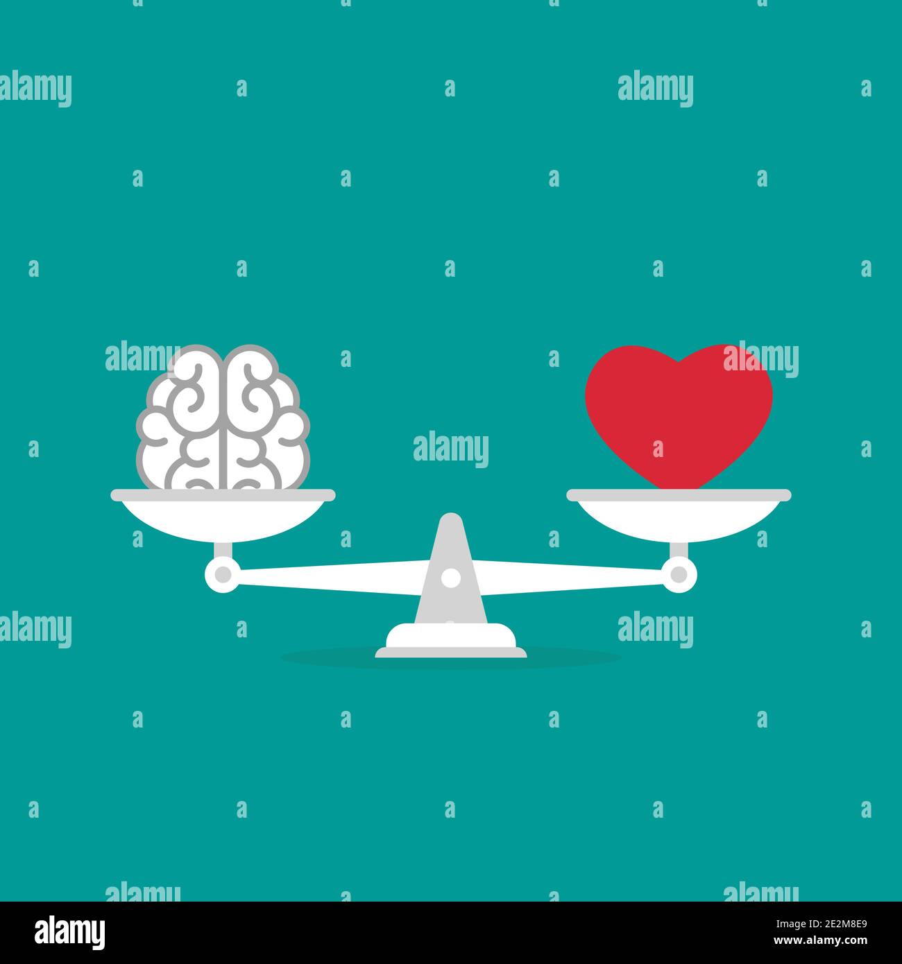 Heart and brain scale hi-res stock photography and images - Alamy