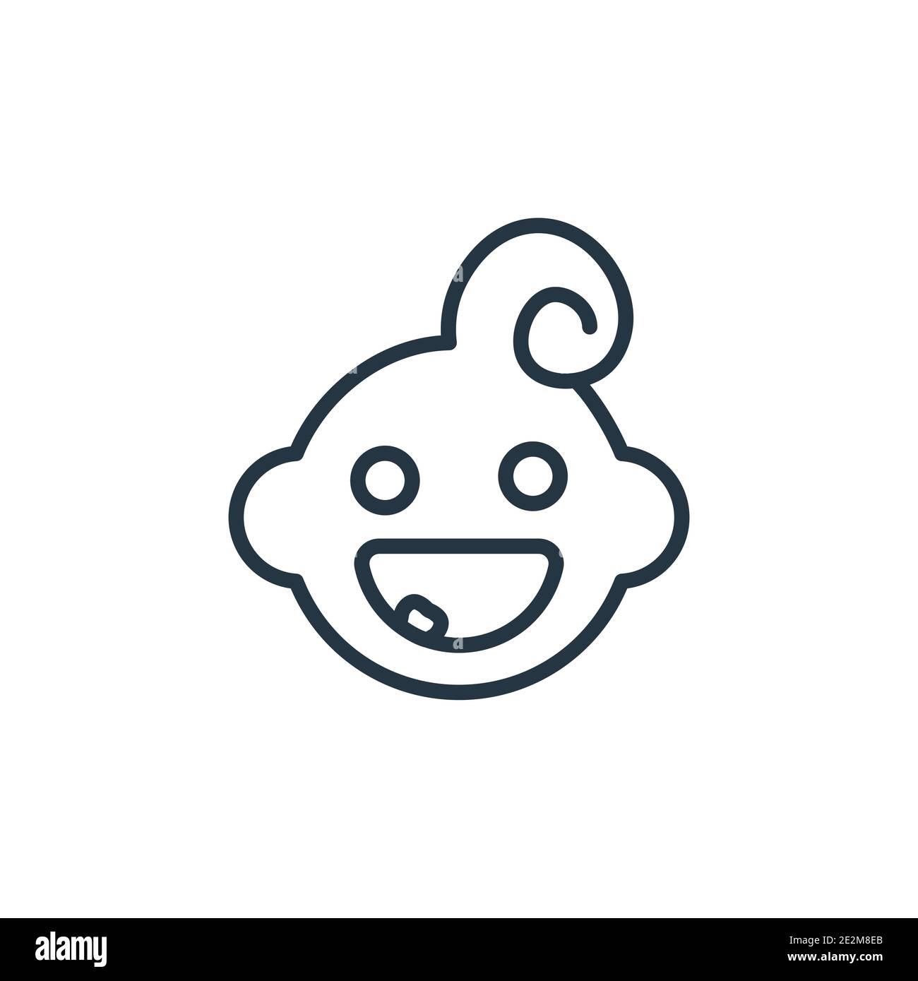Baby dental outline vector icon. Thin line black baby dental icon, flat ...