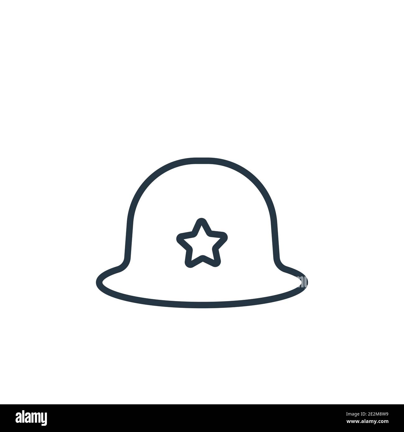 General helmet outline vector icon. Thin line black general helmet icon ...