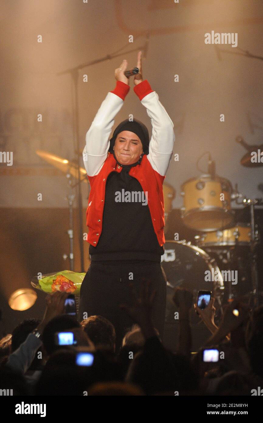 Diam's performing during the concert 'Un Dimanche Pour Haiti' at ...