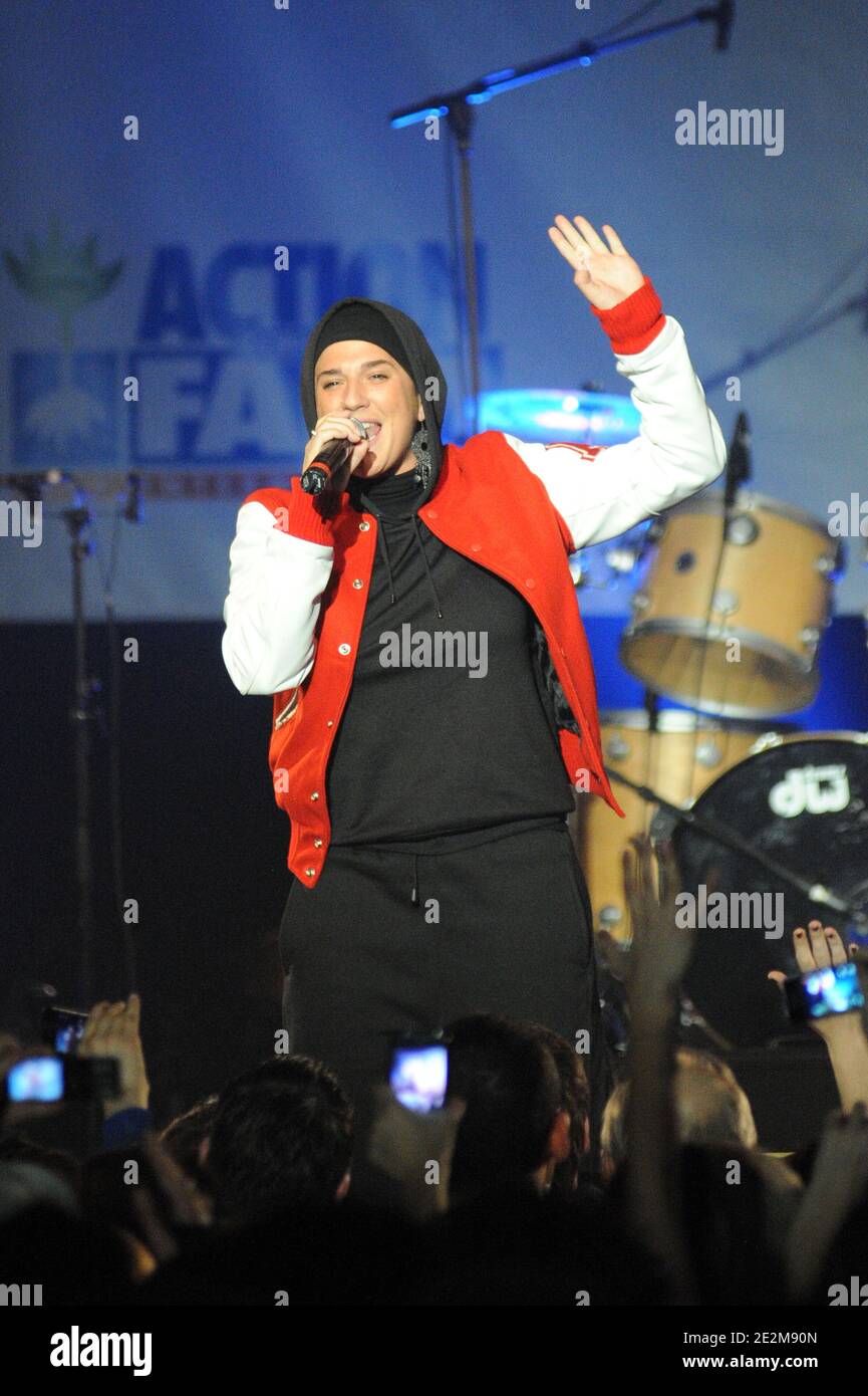 Diam's performing during the concert 'Un Dimanche Pour Haiti' at ...