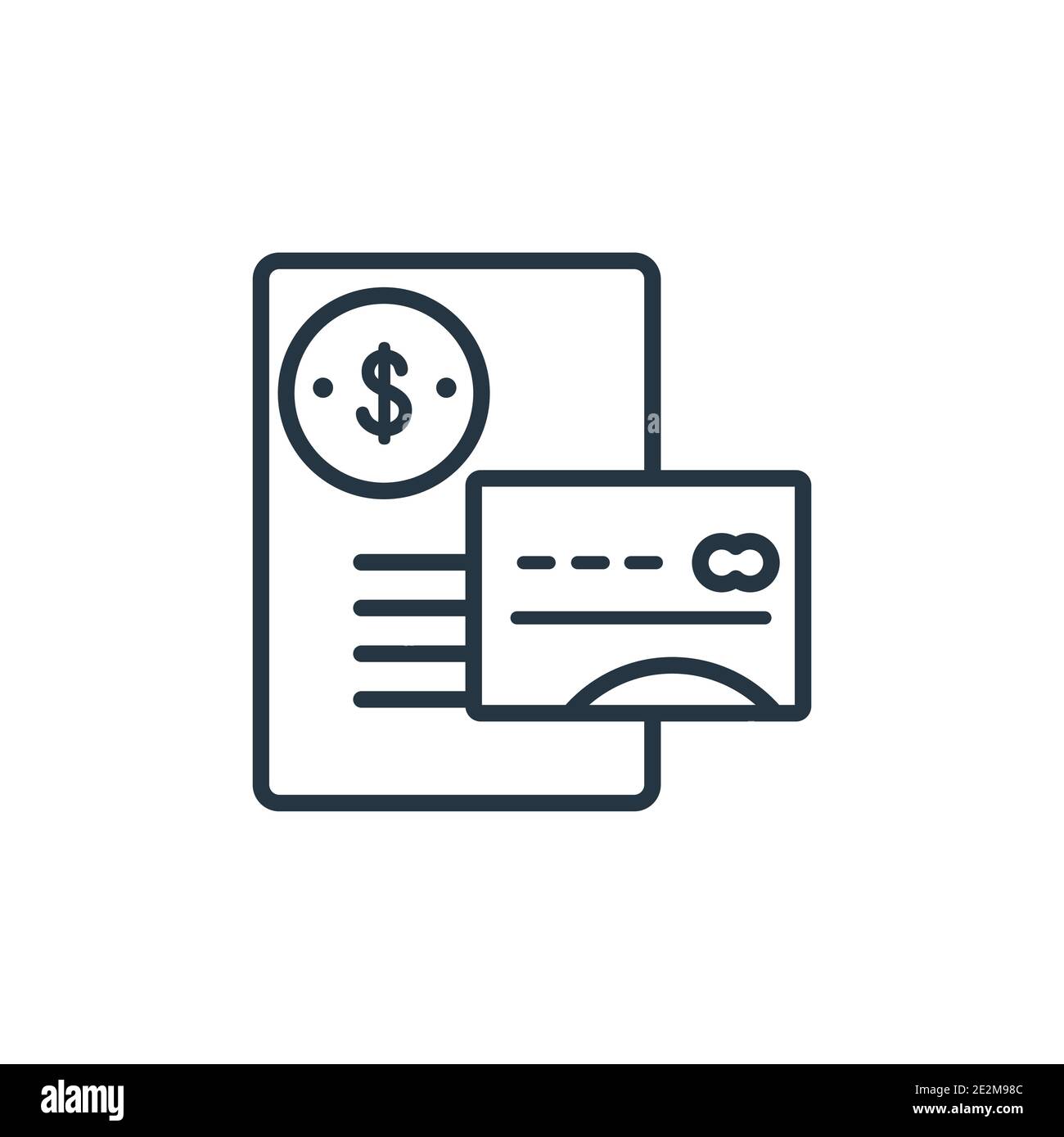 Credit history outline vector icon. Thin line black credit history icon ...