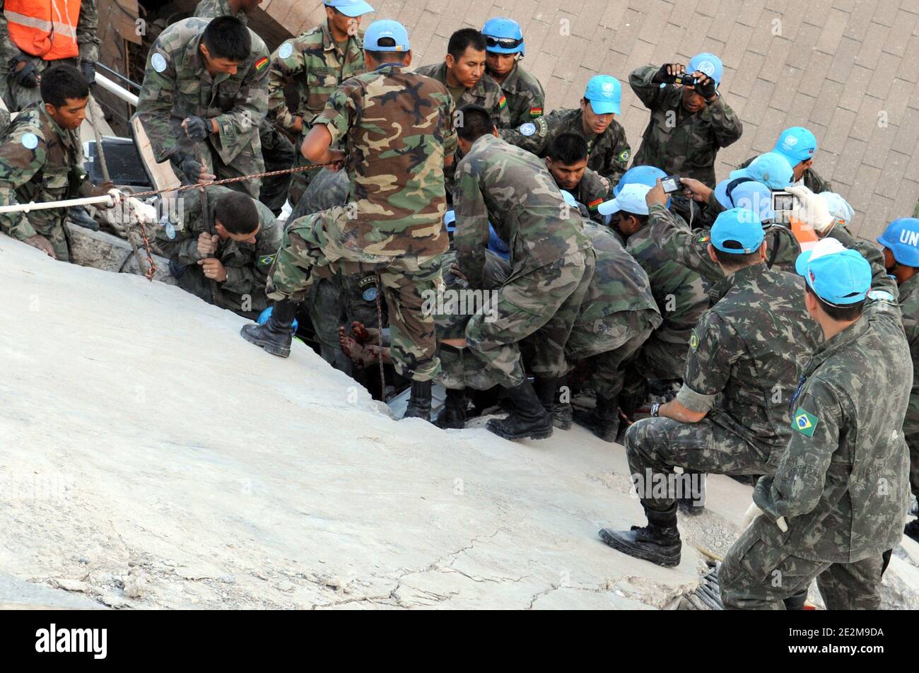 Handout image provided by the United Nations Stabilization Mission in ...